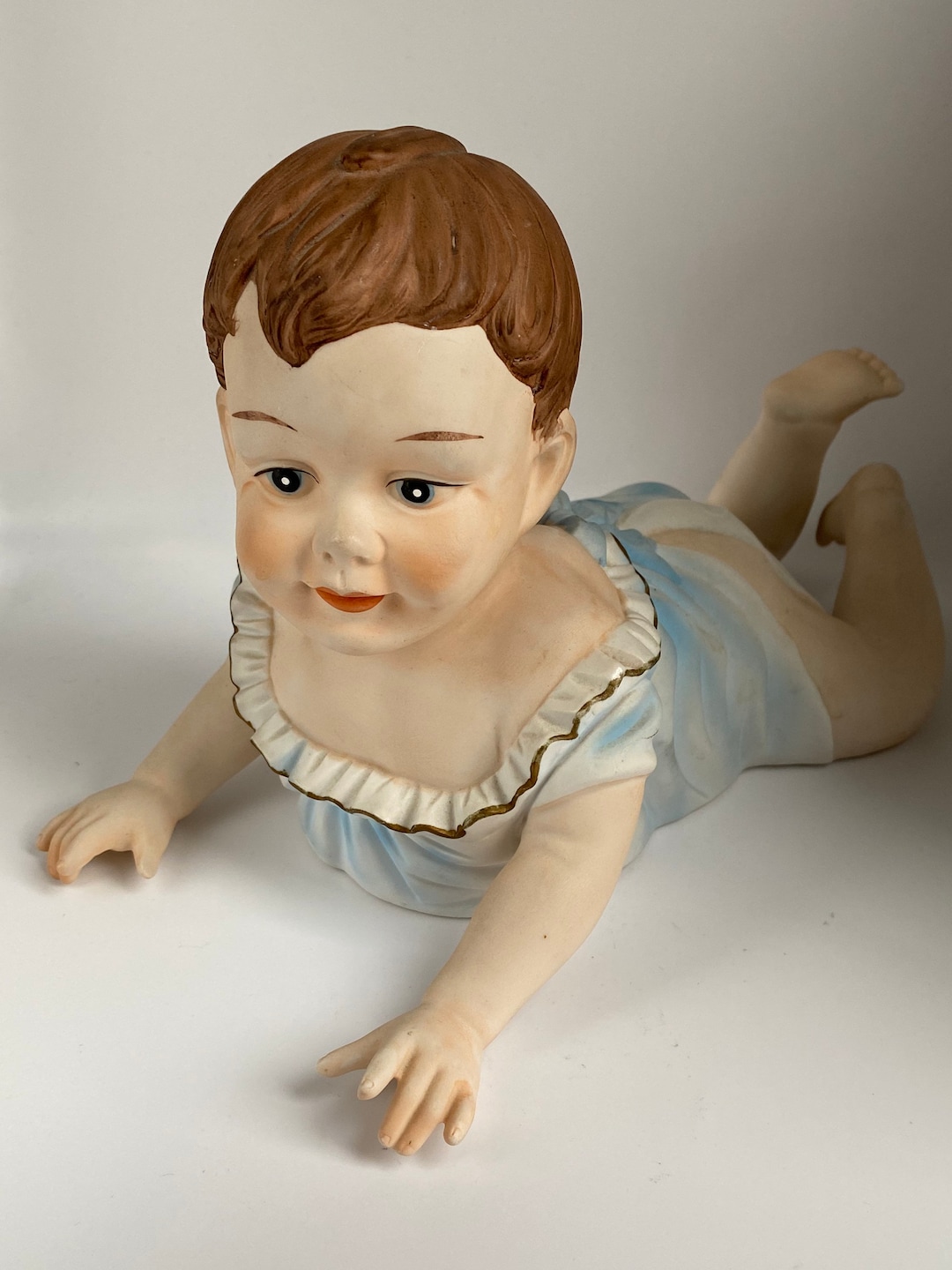 Vintage Porcelain Bisque Piano Babies Crawling Baby Figurine, Rare - Etsy