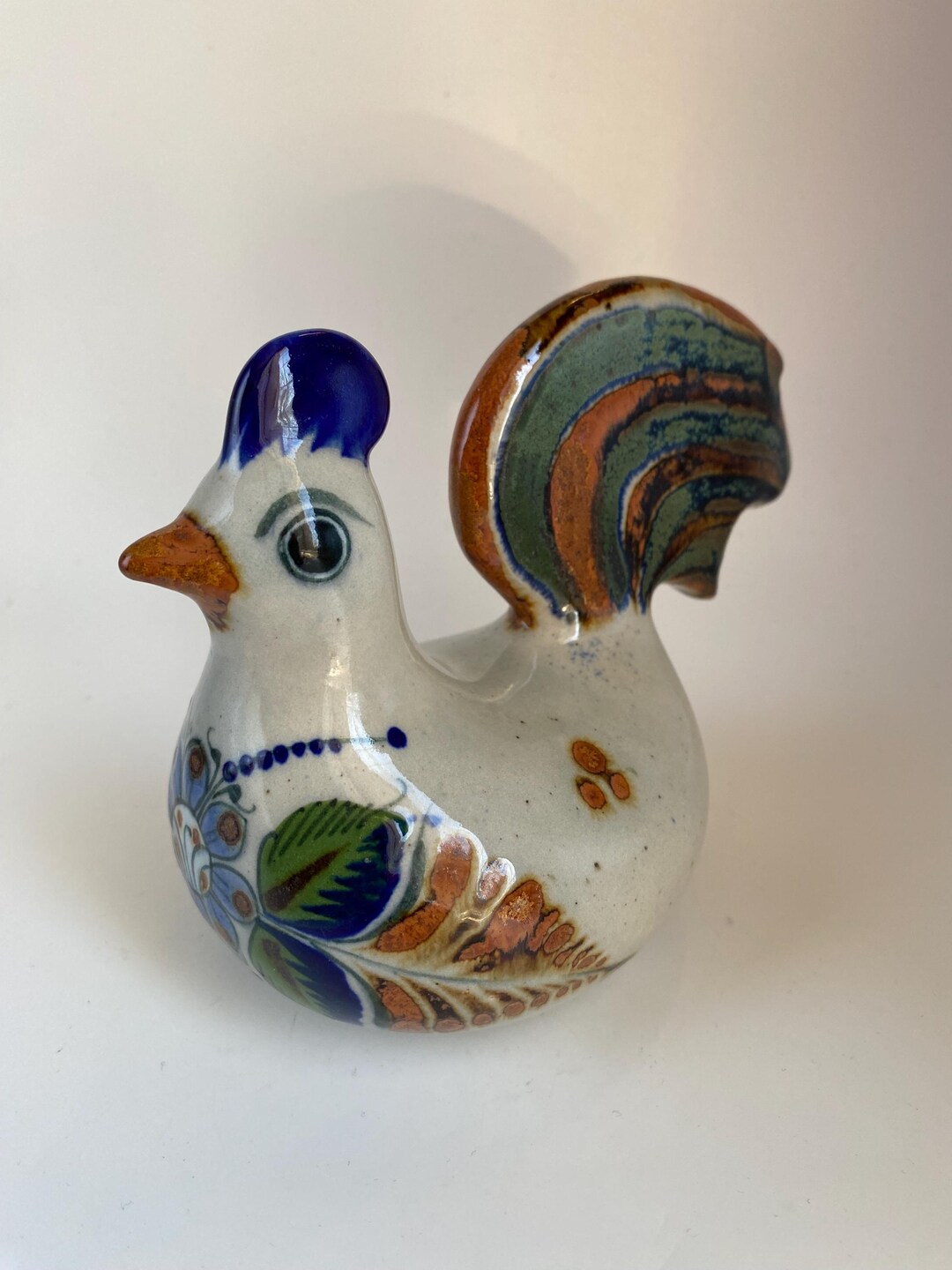 Erandi Tamala Hand Crafted and Painted Folk Art Pottery Bird Home Decor ...