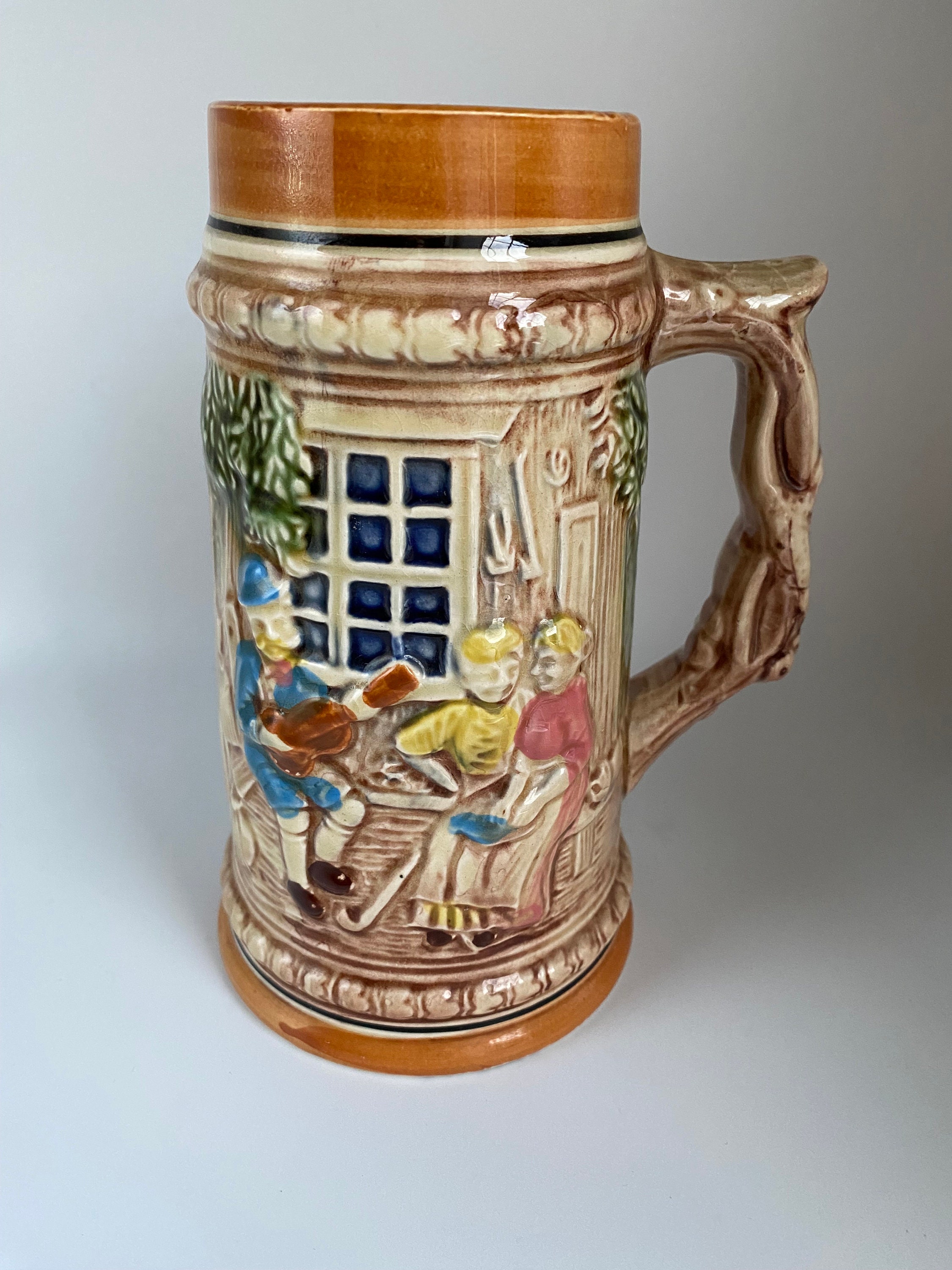 Vintage German Style Beer Mug Stein, Ceramic, 7” Tall, Made in Japan - Etsy