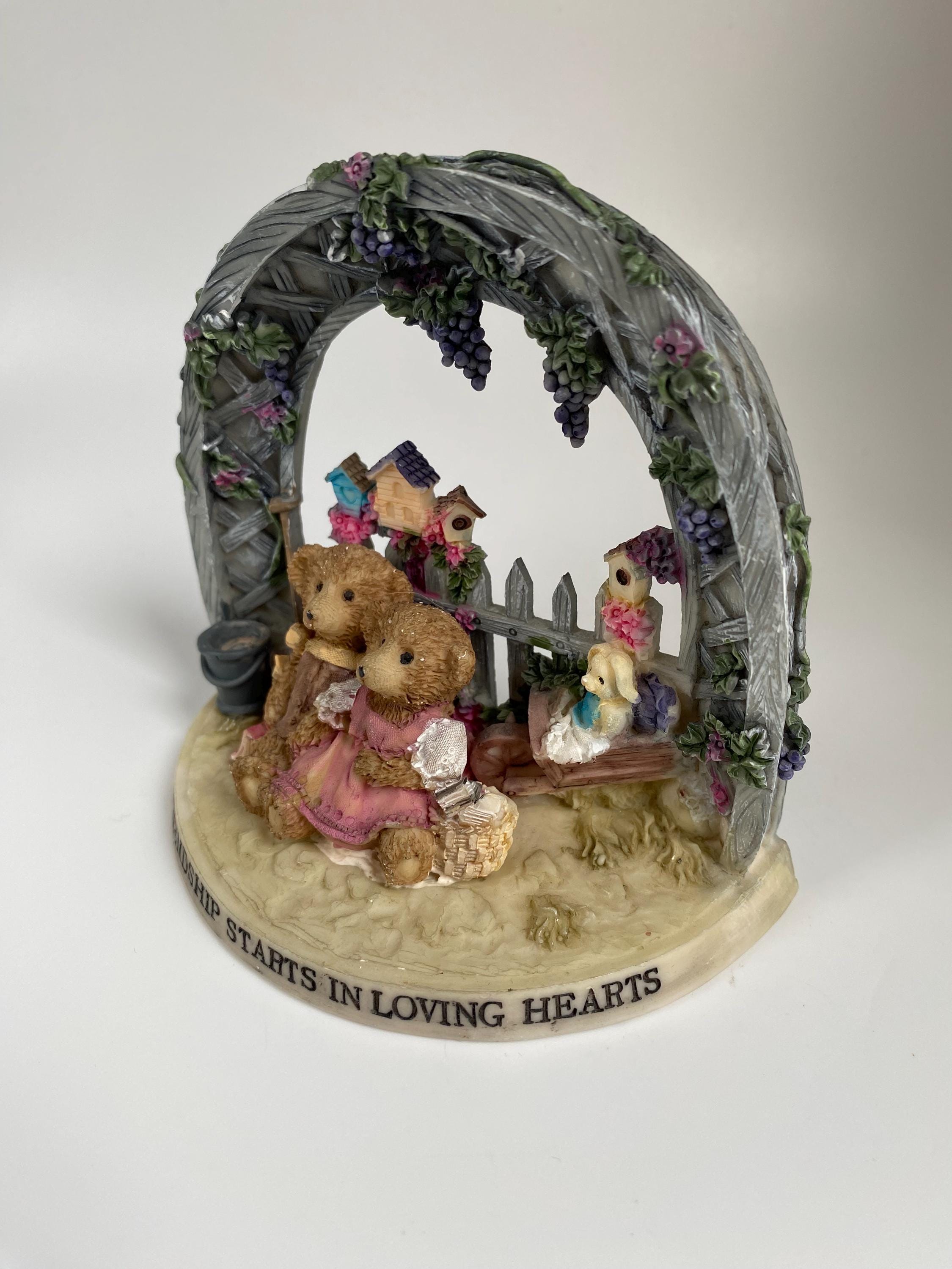 Vintage K’s Collection Floral Bear Family Figurine, Friendship Starts ...