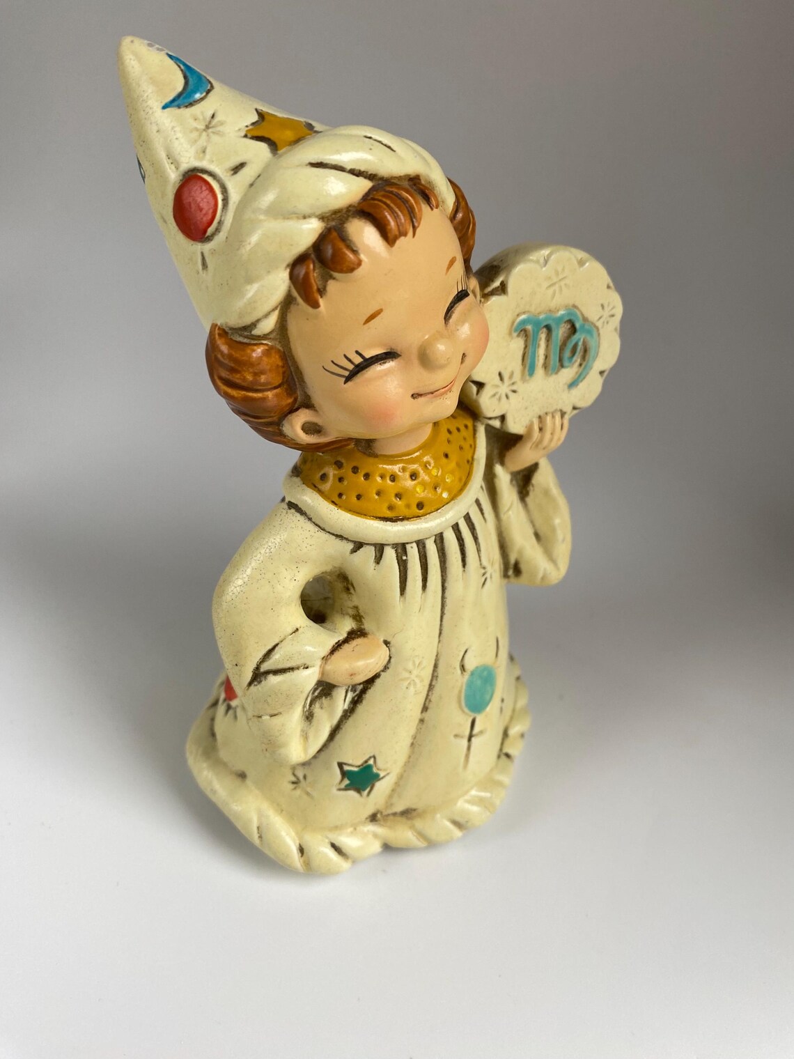 Vintage Josef Original Wizard Holding Zodiac Sign Virgo Figurine, 4.75 ...