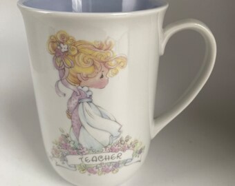 Vintage Enesco 90's Blonde Teacher Poem, Kawaii Precious Moments With ...