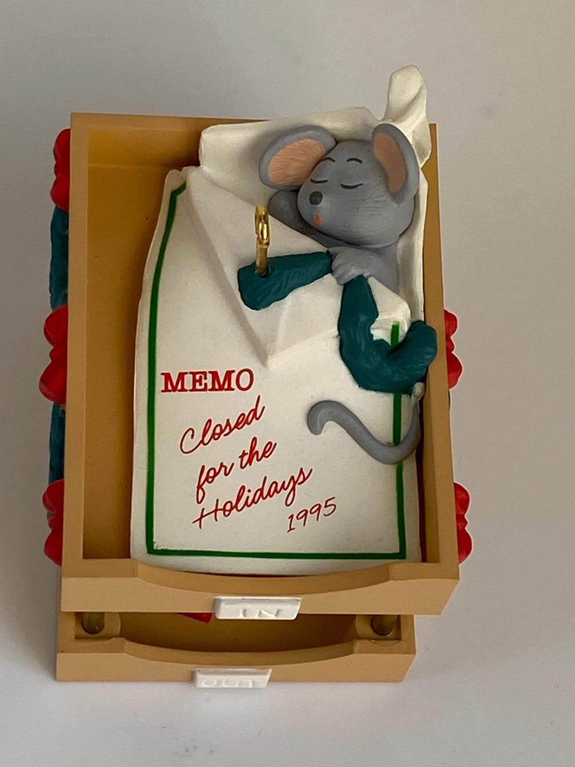 Vintage Hallmark Keepsake Importing Memo Sleeping Mouse Ornament ...