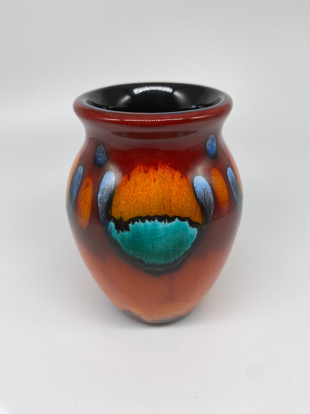 Vintage Poole Art Pottery Volcano Vase From the Living Glaze Collection ...