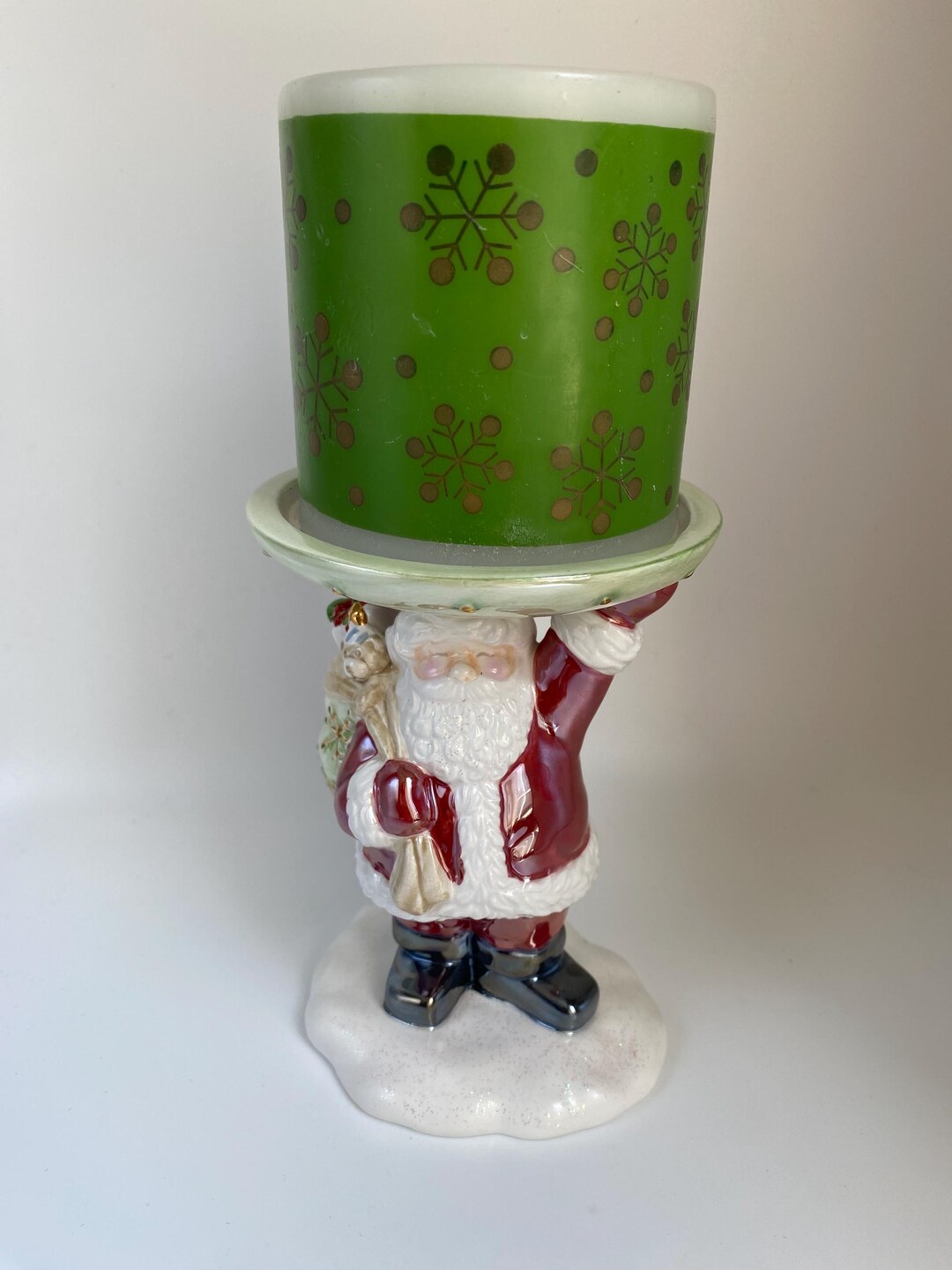 Avon Santa Candle Holder With Candle Home Decor, 8 Tall With Candle ...