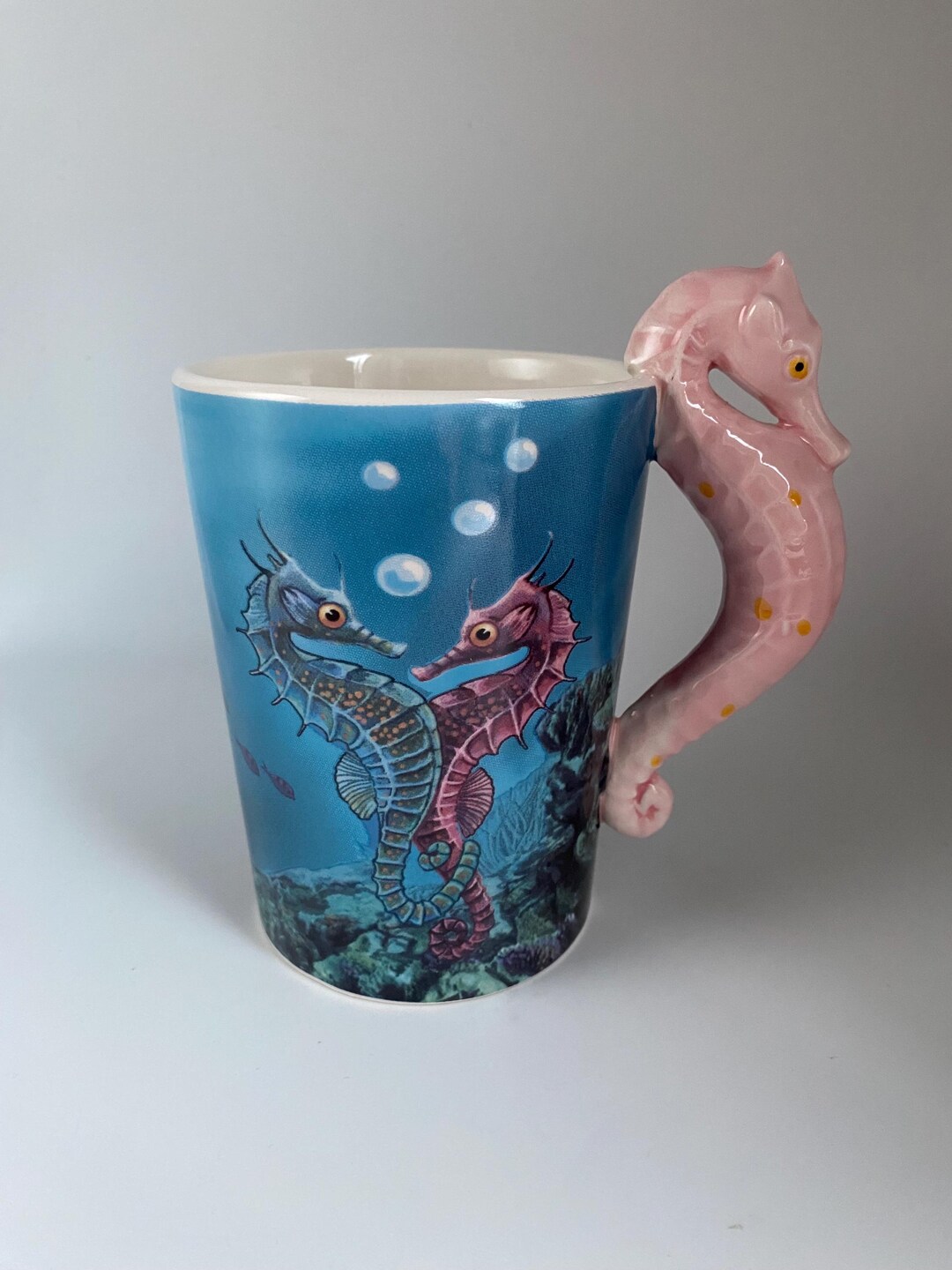 Puckator Seahorse Shaped Handled Tea / Coffee Mug by Lisa Parker, 4.25 ...