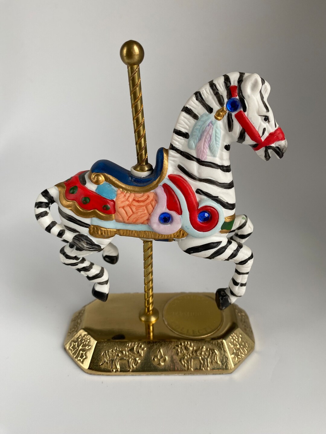 Vintage Westminster Carousel Collection Zebra Figurine Paper Weight, 5 ...