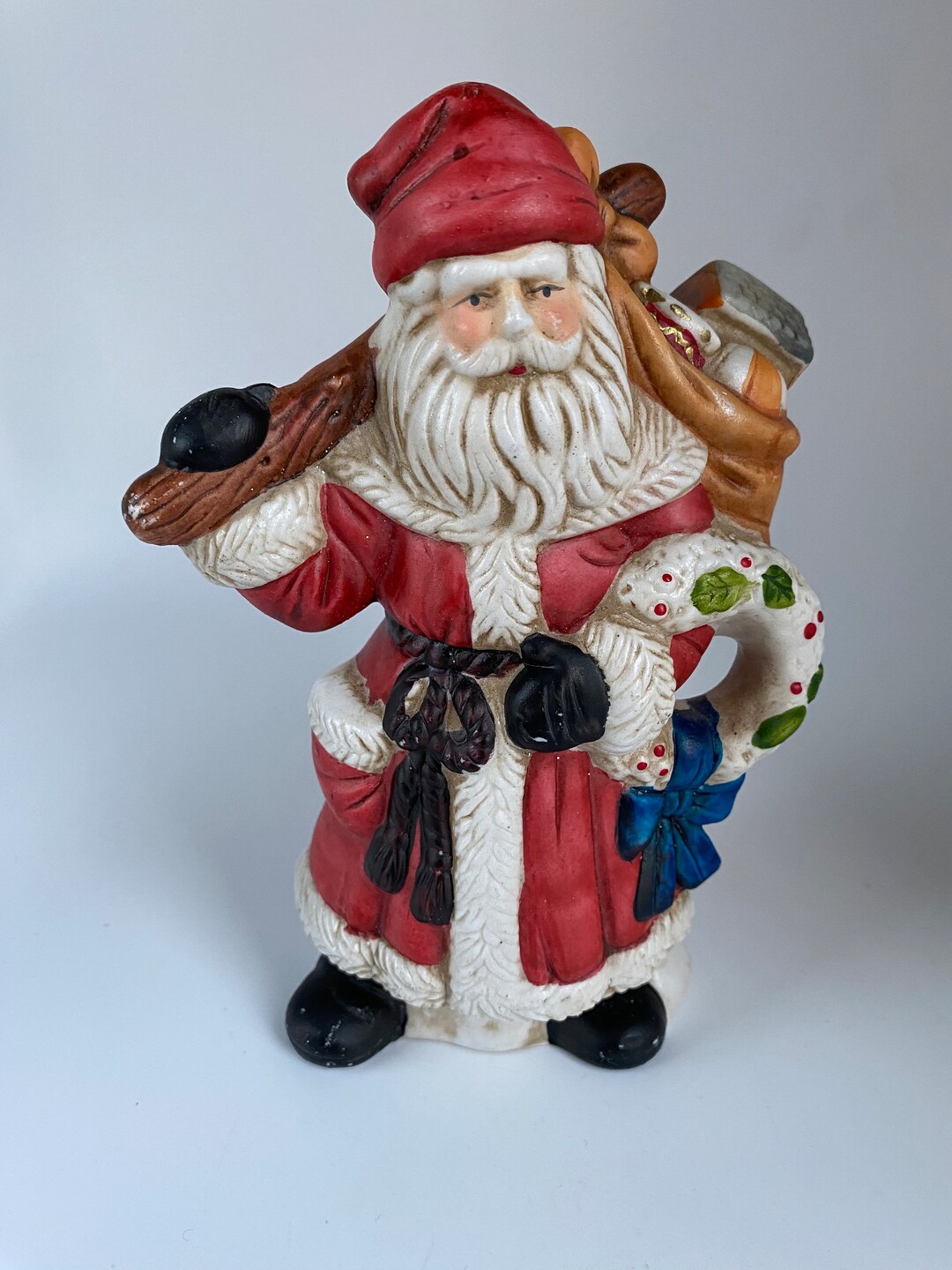 Vintage Enesco Santa Figurine Christmas Home Decor, 6” Tall, Rare, Read ...
