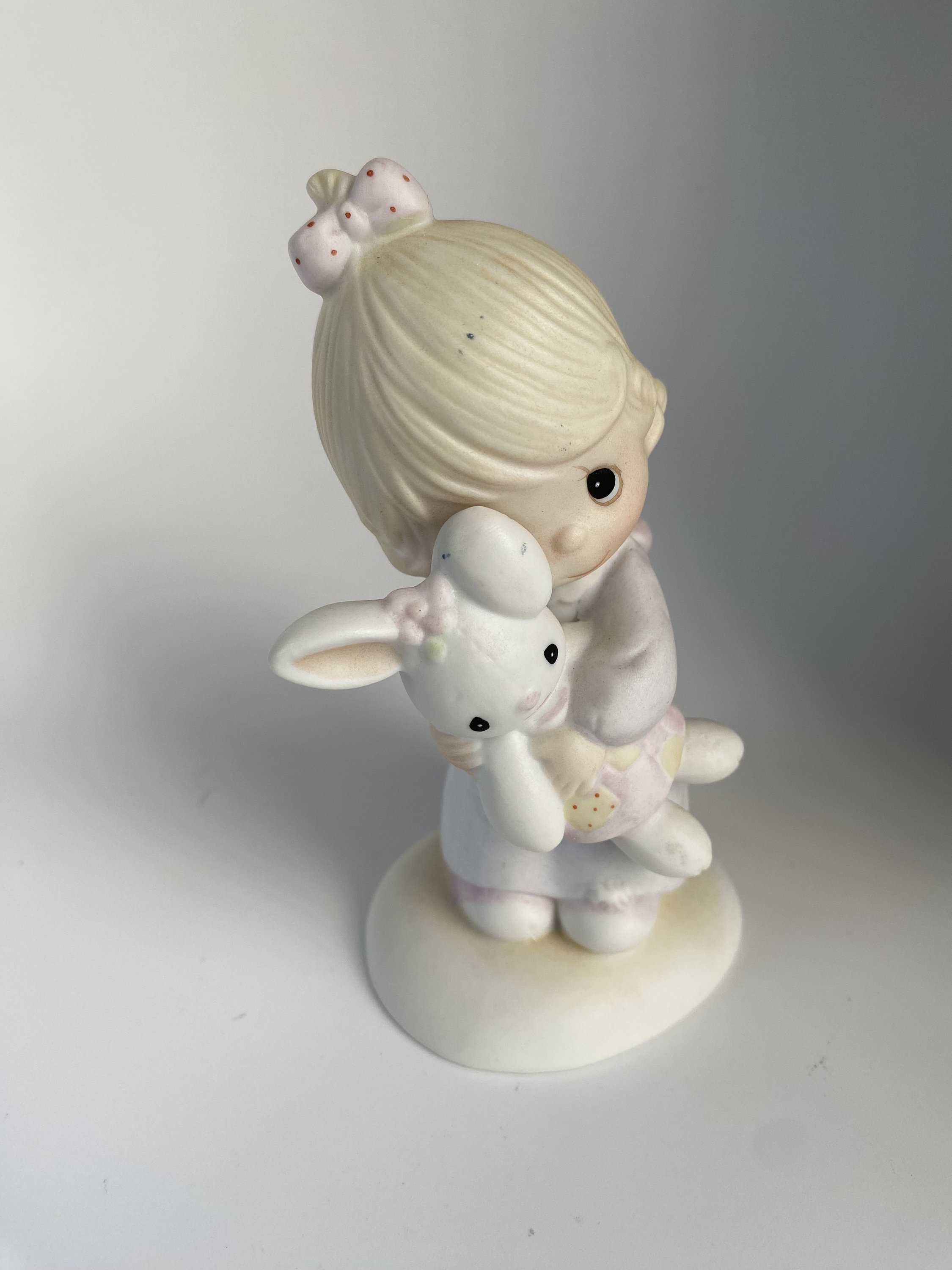 Enesco Precious Moments jesus Loves Me 1977 Little Girl With Easter ...