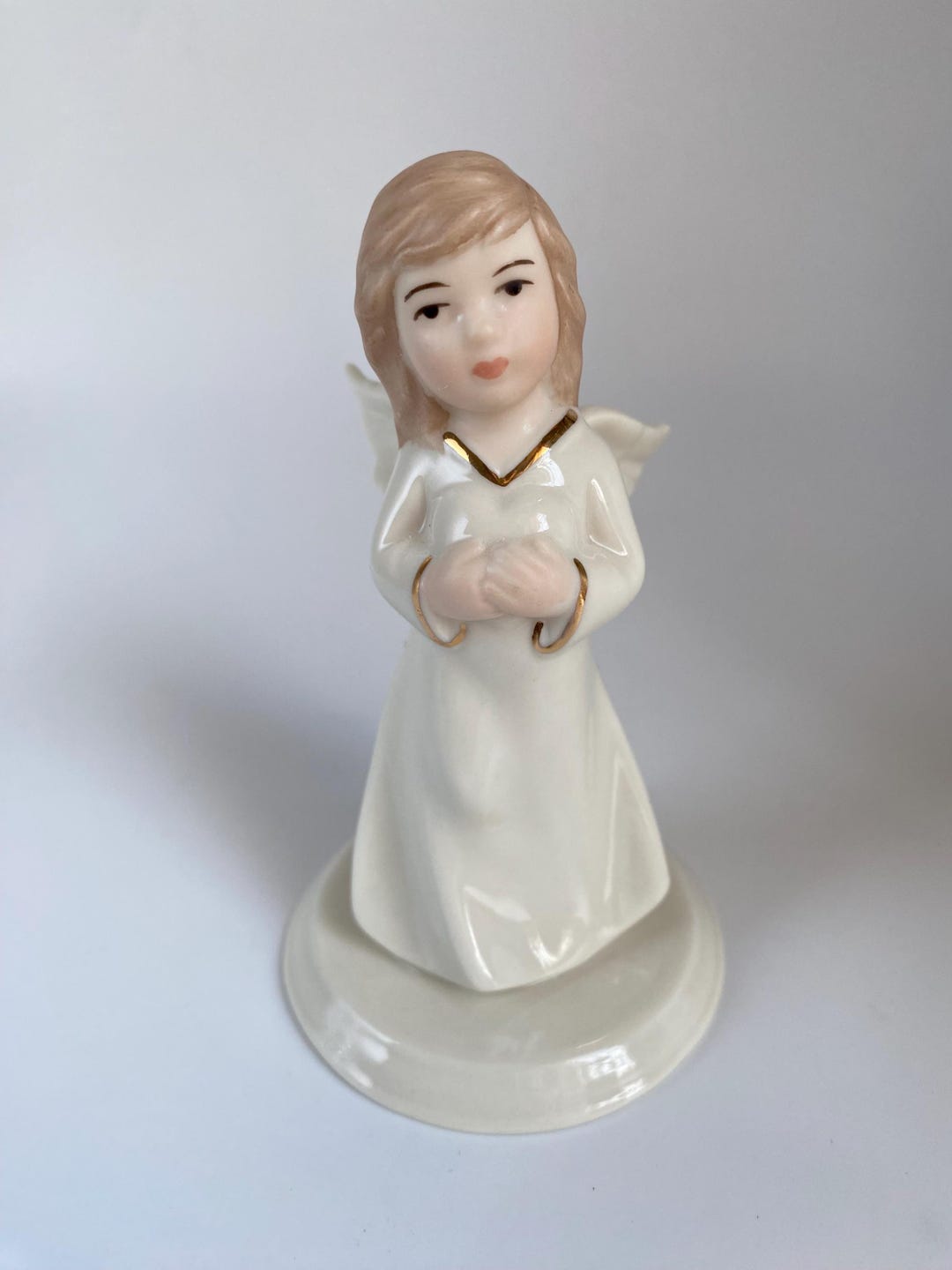 Vintage Belleek Angel With Hearth Figurine, 4” Tall - Etsy