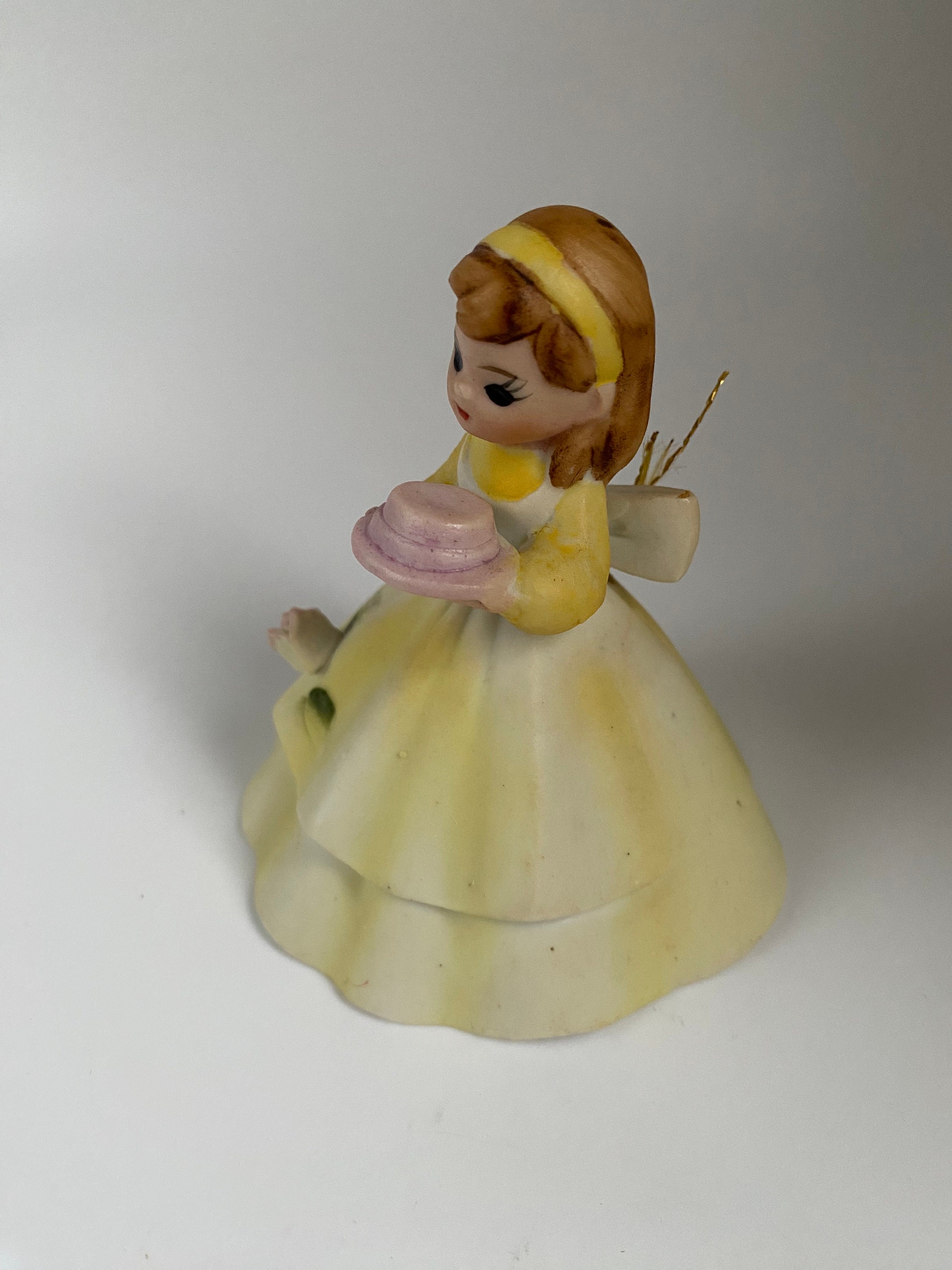 Vintage Josef Original Birthday Girl Carrying Cake Figurine, Miniature ...