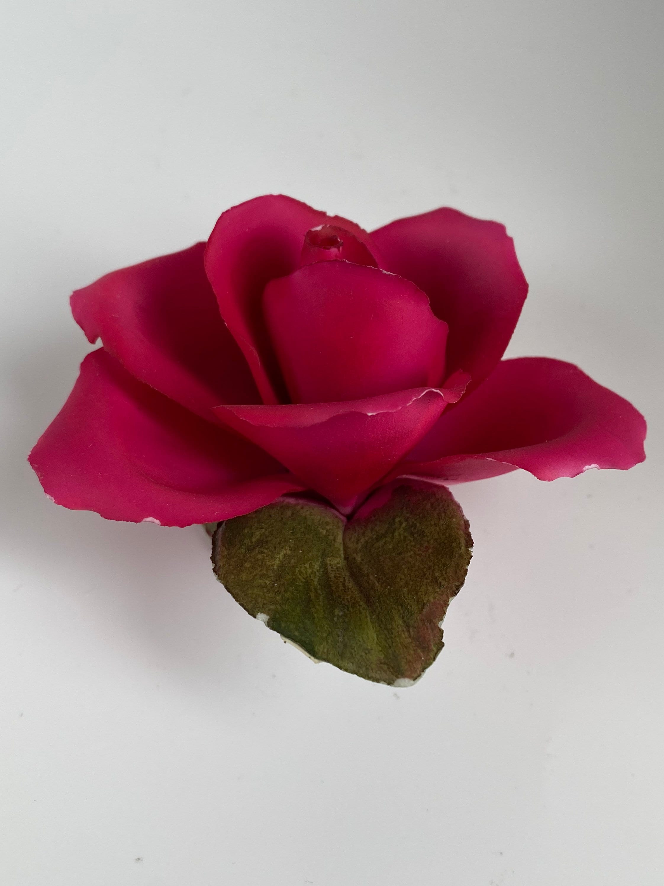 Vintage Capodimonte Red Rose Figurine, Napoleon Authentic Capodimonte ...