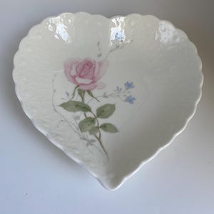 Mikasa Heart Shaped Pink Qrose Pattern with Love Candy / Nut / Trinket ...