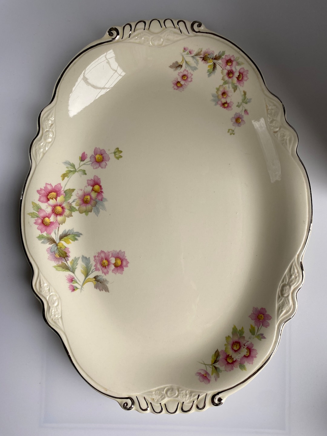 Vintage Homer Laughlin Virginia Rose Pattern Oval Plate, Virginia Rose ...