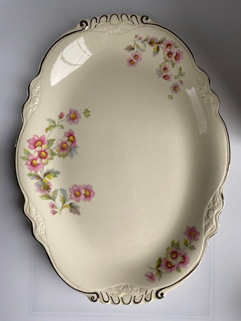 Vintage Homer Laughlin Virginia Rose Pattern Oval Plate, Virginia Rose ...