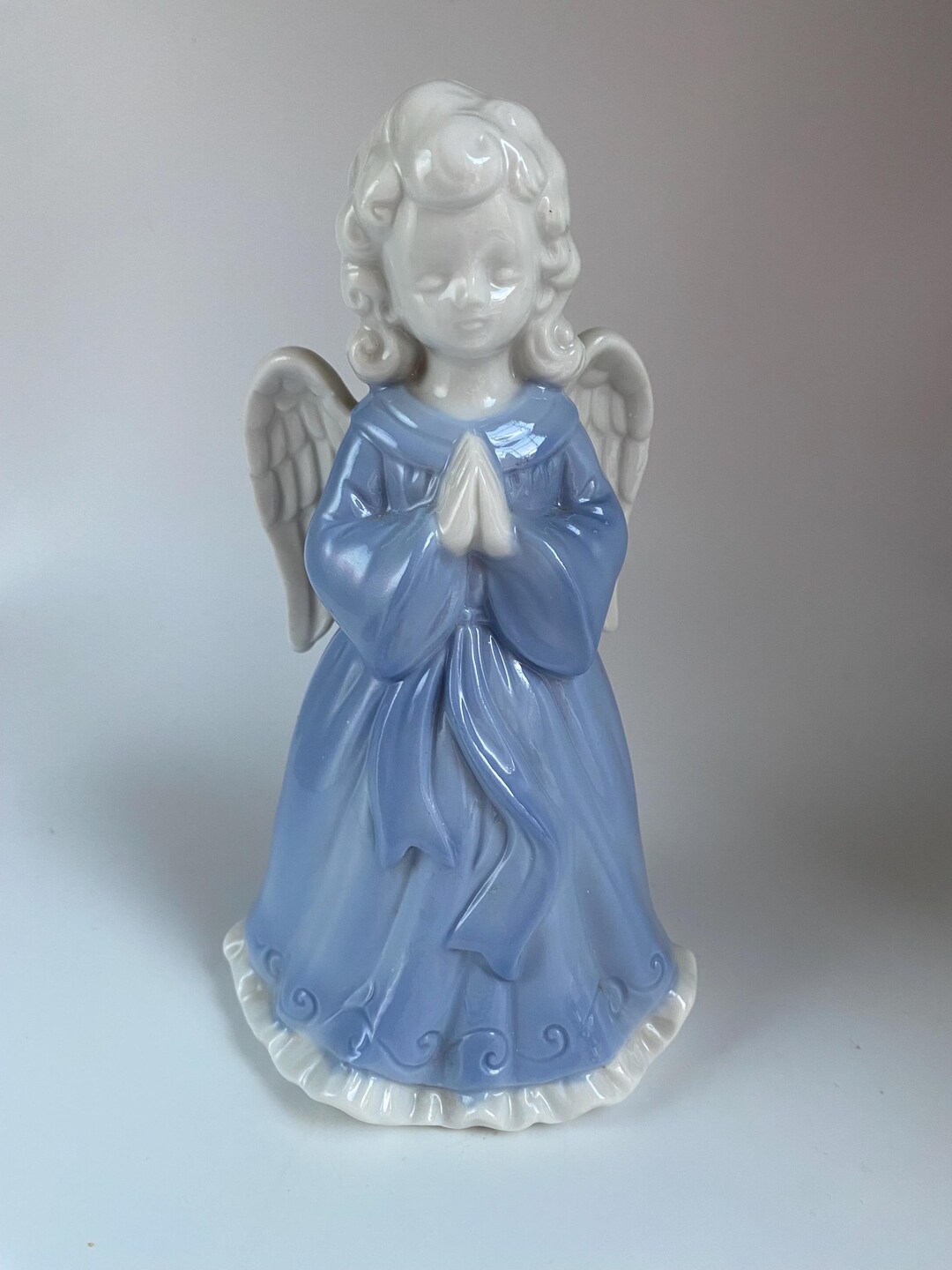 Mid-century Inarco Blue Dressed Praying Angel Figurine, E-4875, Home ...