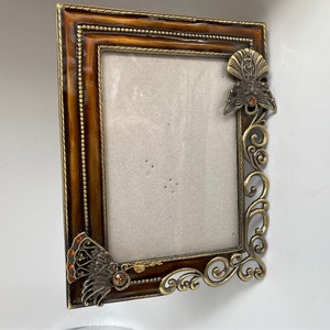 Vintage Brown and Gold Metal Ornate Angel Photo Frame for 3.5x5 Photos ...