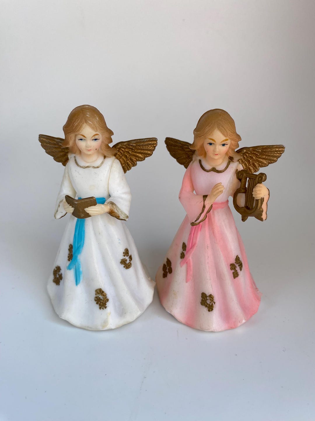 Mid-century ARP Plastics Pair of Two Angels Christmas Home Decor, Made ...
