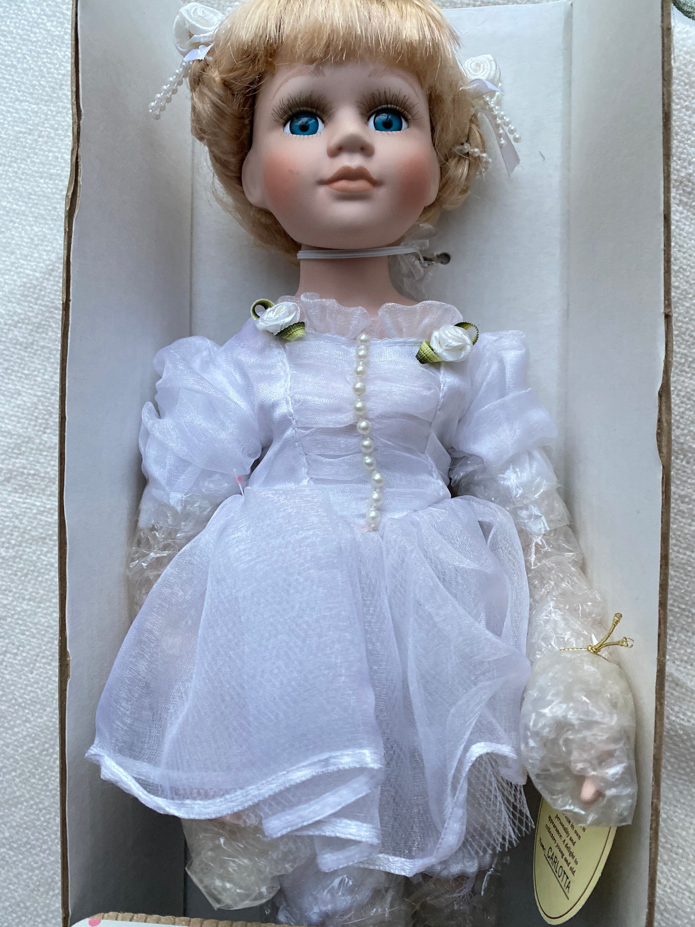 Emerald Doll Collection Porcelain Doll With Stand In Box, Charlotta ...