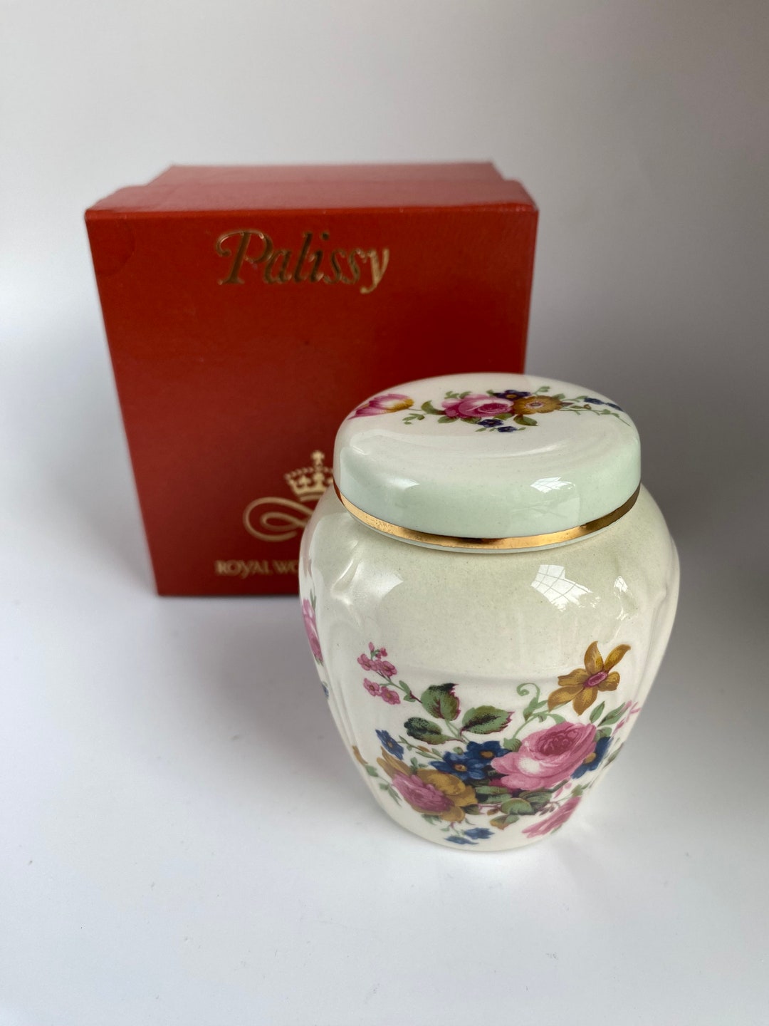 Vintage Royal Worcester Spode Palissy Miniature Floral Ginger Jar - Etsy