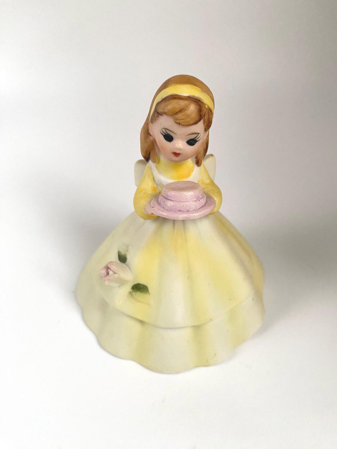 Vintage Josef Original Birthday Girl Carrying Cake Figurine Bell ...