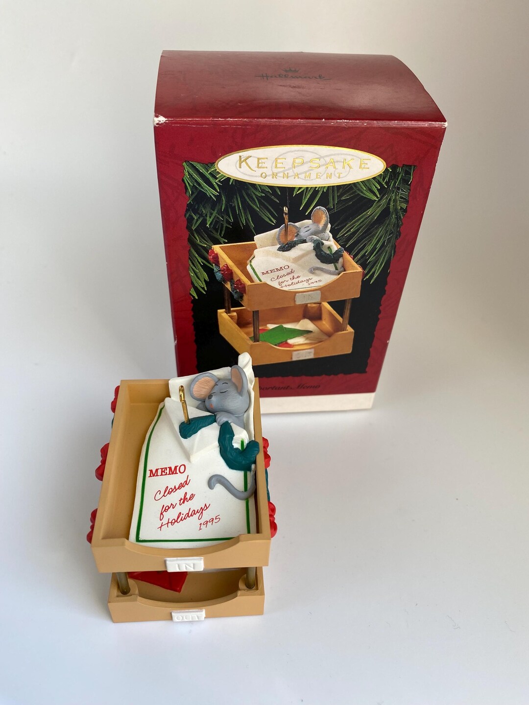 Vintage Hallmark Keepsake Importing Memo Sleeping Mouse Ornament ...