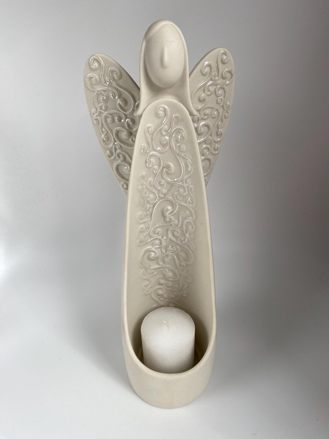 Partylite Angel Candle Holder With Candle, 9.25” Tall - Etsy