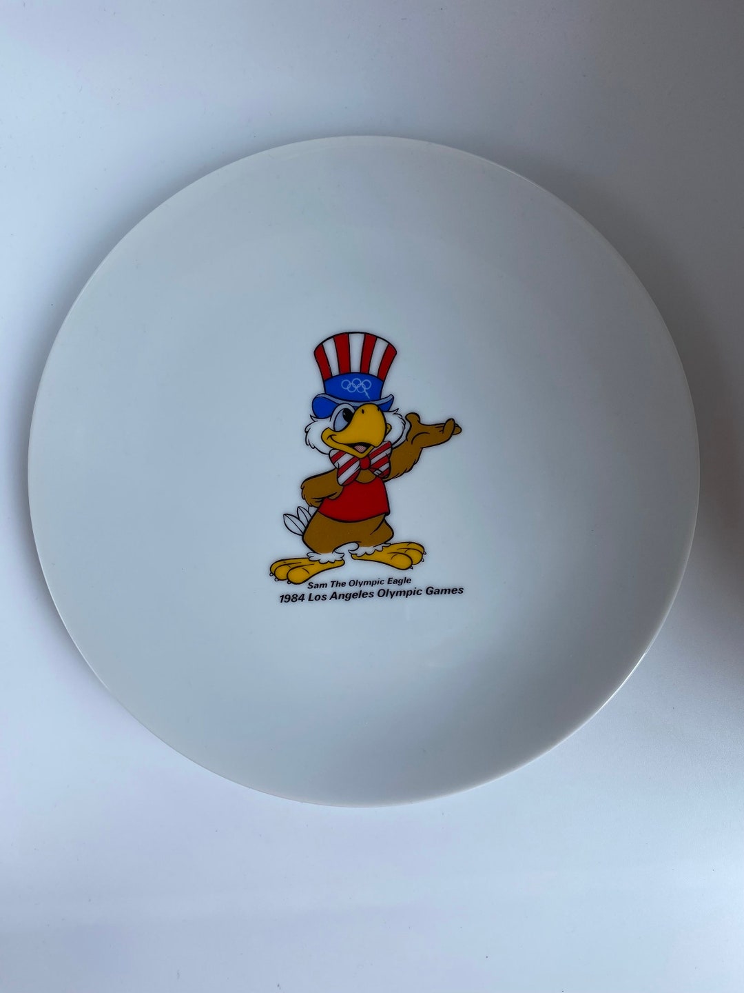 Sam the Olympic Eagle Plate, 1984 Los Angeles Olympic Games Sam Olympic ...