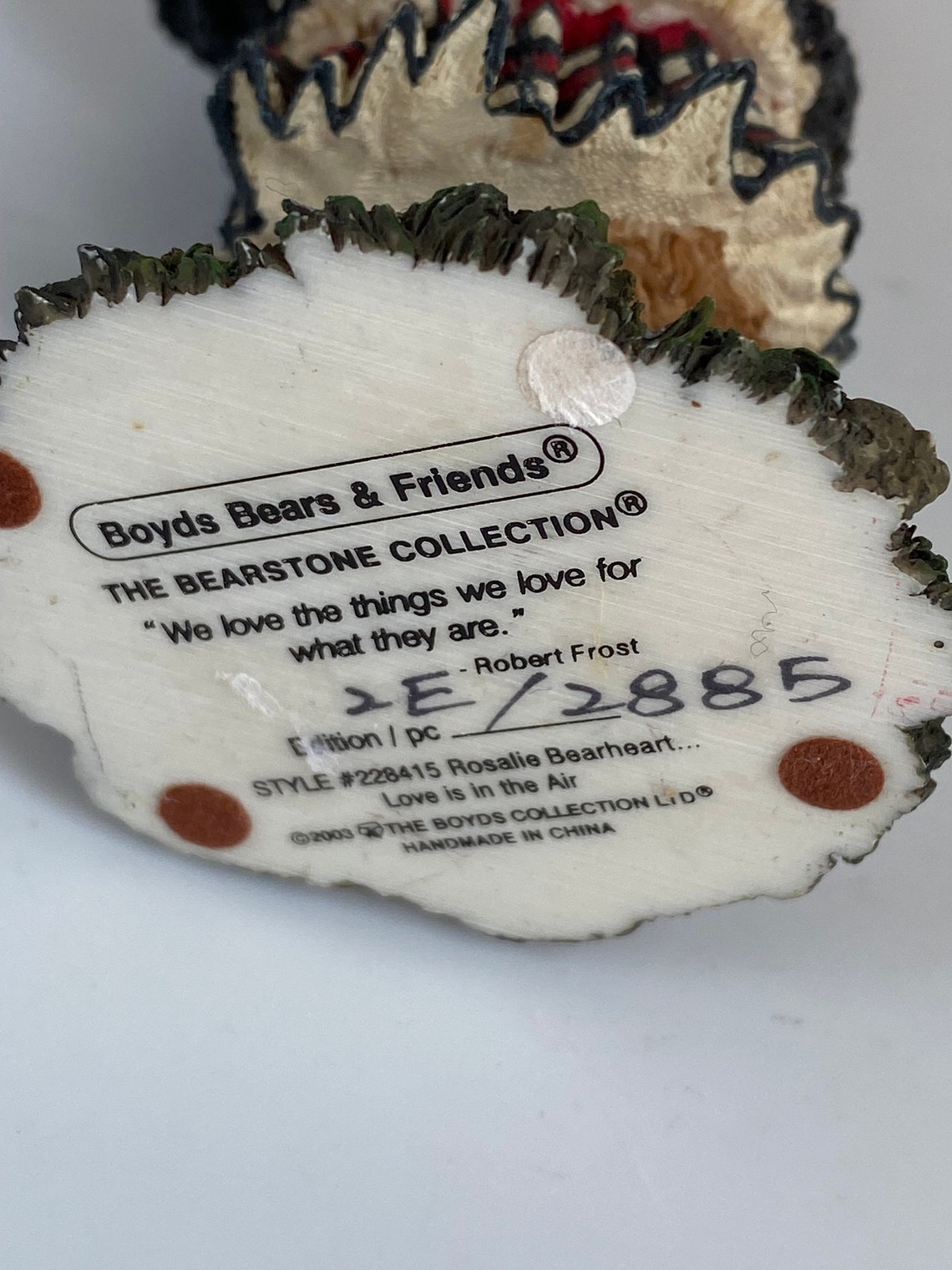 Boyds Bears & Friends rosalie Bearheart, Love is in the Air Figurine ...