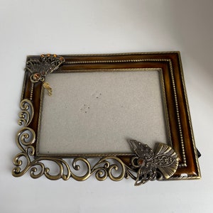 Vintage Brown and Gold Metal Ornate Angel Photo Frame for 3.5x5 Photos ...