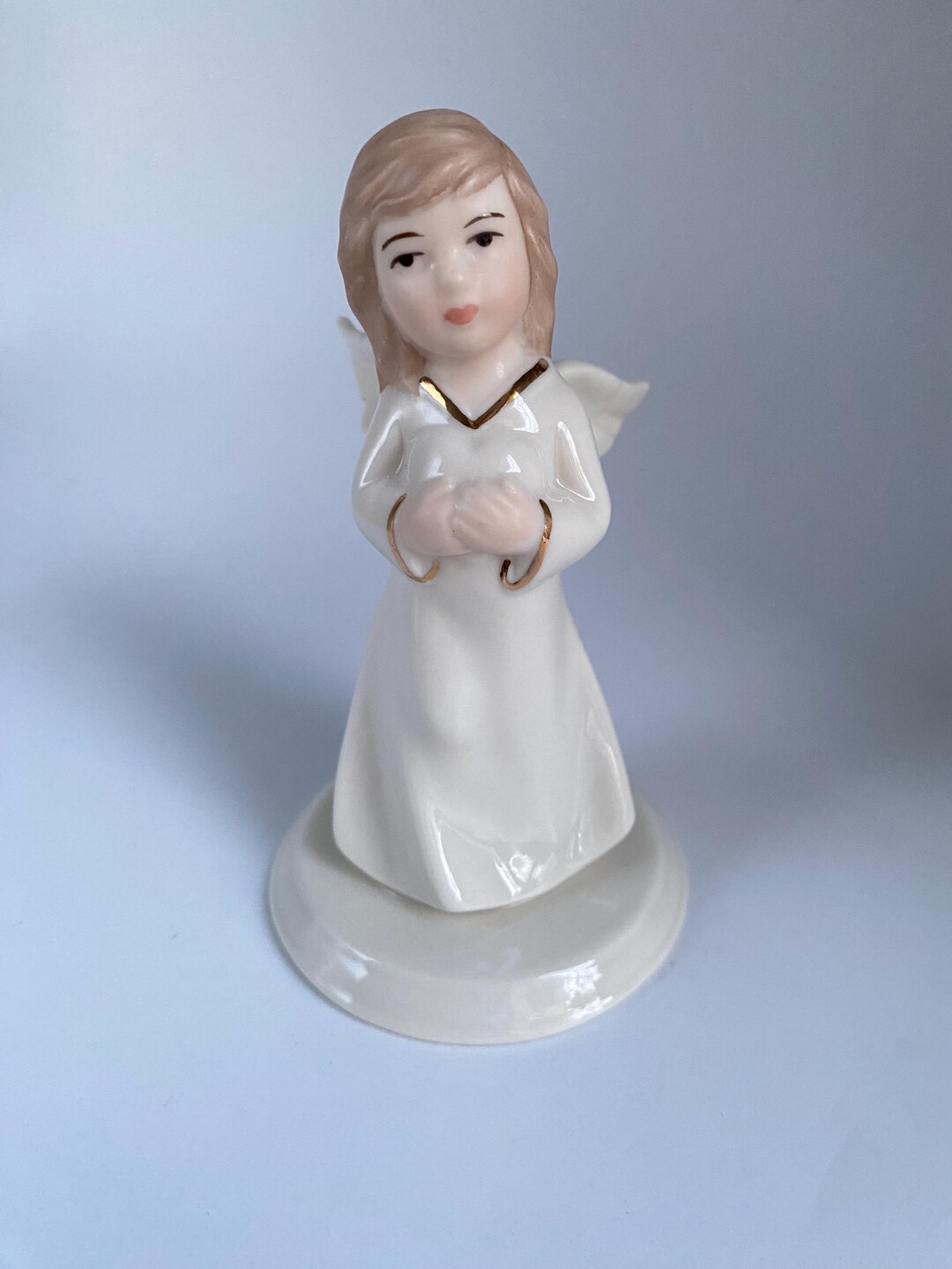 Vintage Belleek Angel With Hearth Figurine, 4” Tall - Etsy