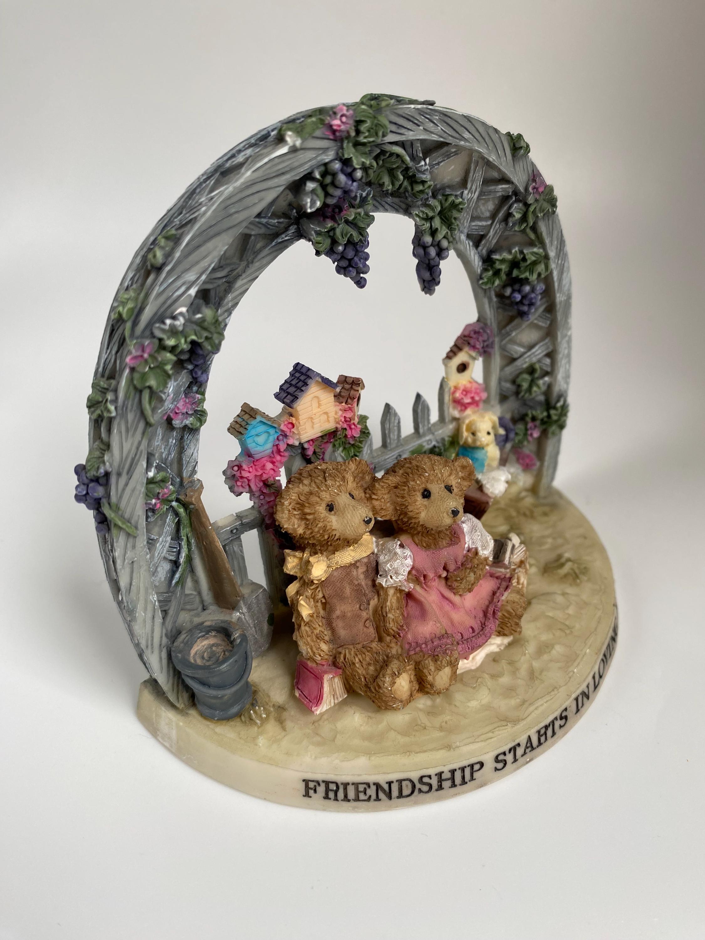 Vintage K’s Collection Floral Bear Family Figurine, Friendship Starts ...