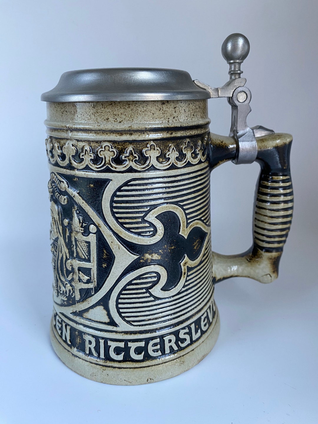 German Original Gerz Beer Stein Mug With Lid, 6.5”, Read Description - Etsy