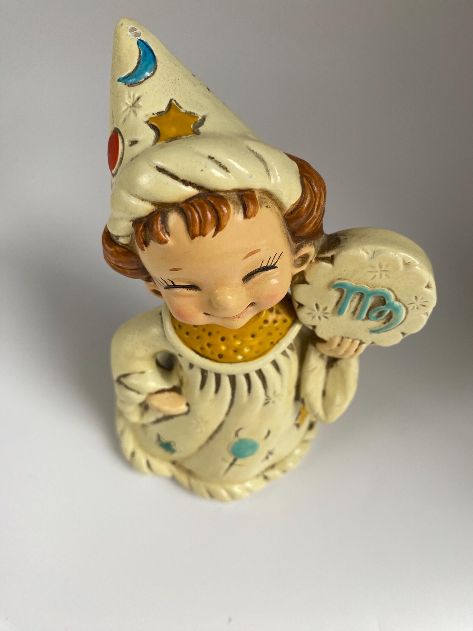 Vintage Josef Original Wizard Holding Zodiac Sign Virgo Figurine, 4.75 ...