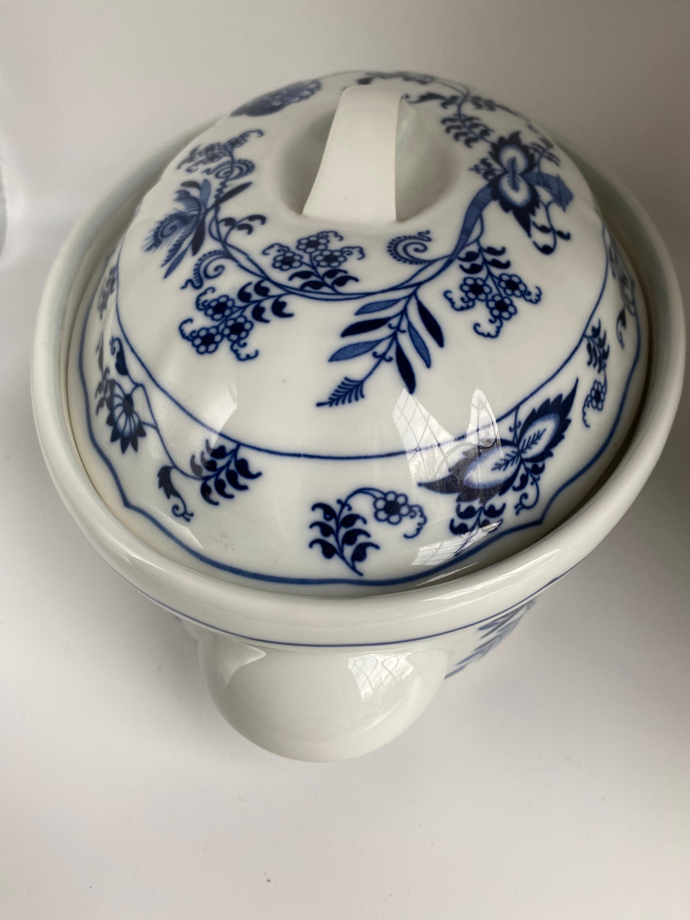Vintage Blue Danube Blue Onion Pattern Casserole Oval Bowl With Lid and ...