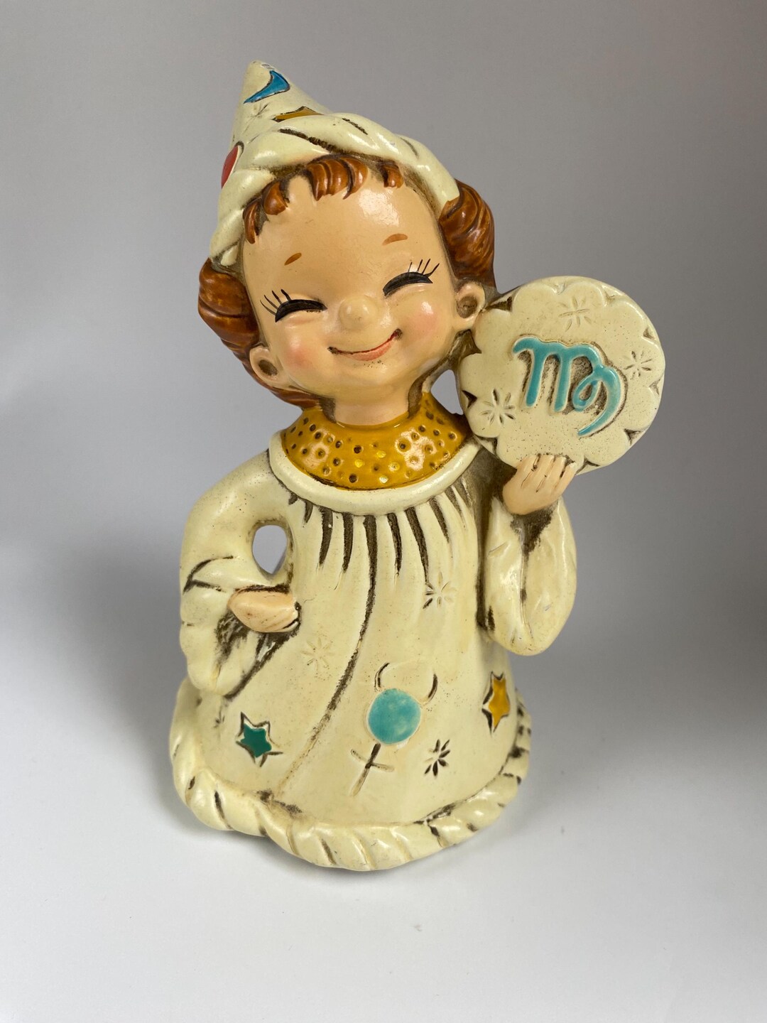 Vintage Josef Original Wizard Holding Zodiac Sign Virgo Figurine, 4.75 ...