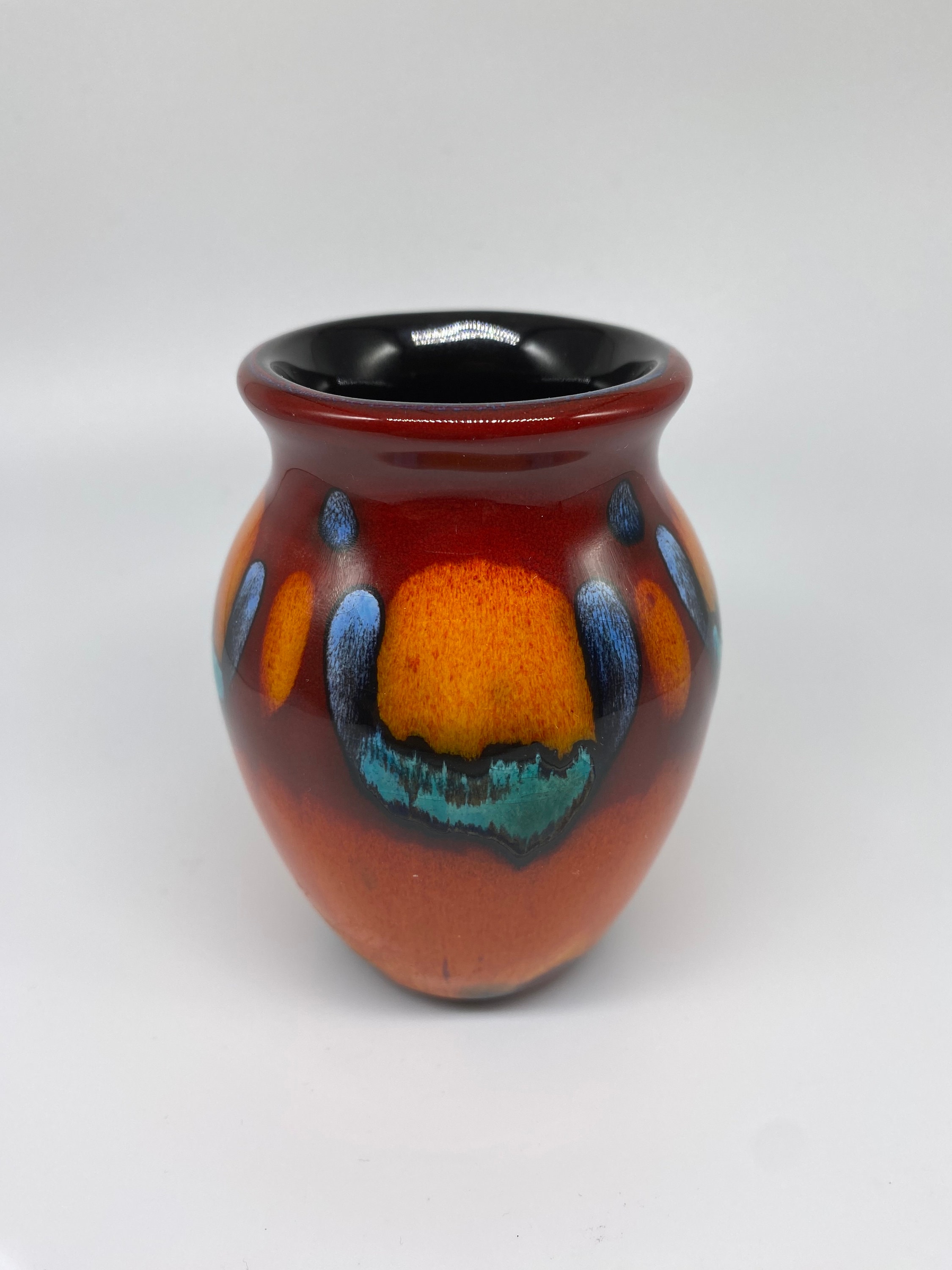 Vintage Poole Art Pottery Volcano Vase From the Living Glaze Collection ...