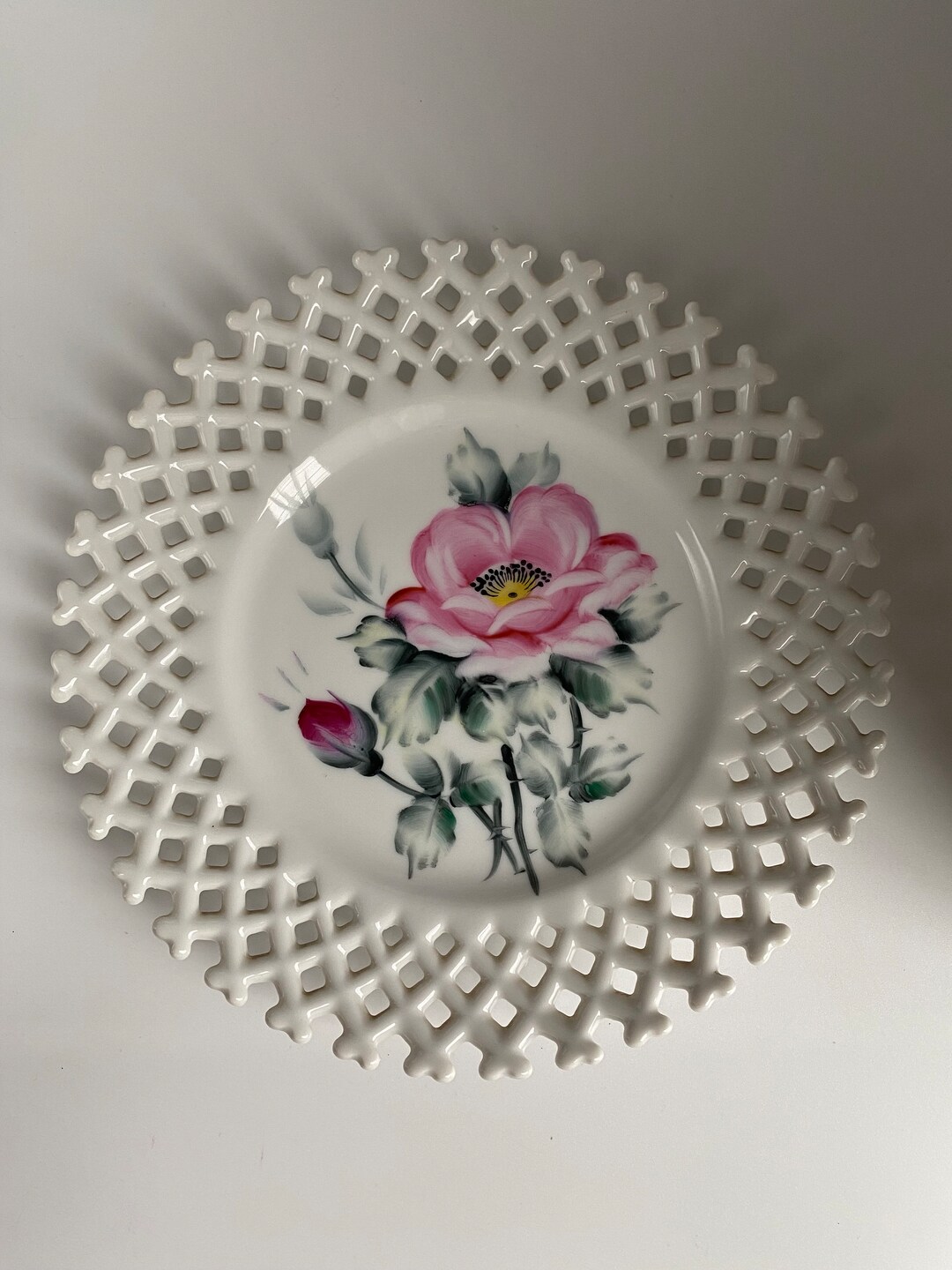 Beautiful Lefton China Hand Painted Floral Decorative Plate ...