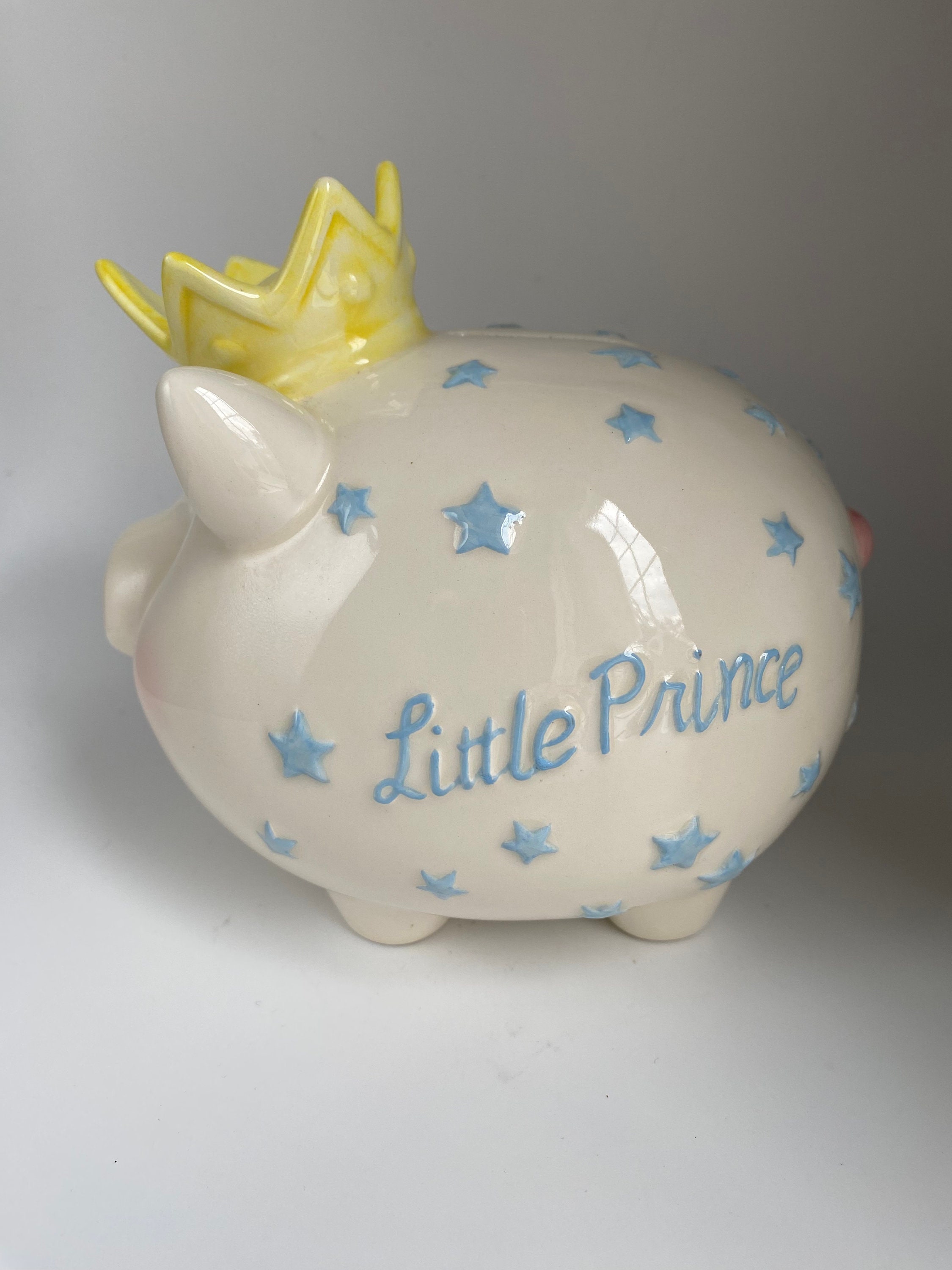 Vintage Very Cute Mud Pie Little Prince Pig Piggy Bank, 2000, Pig Money ...