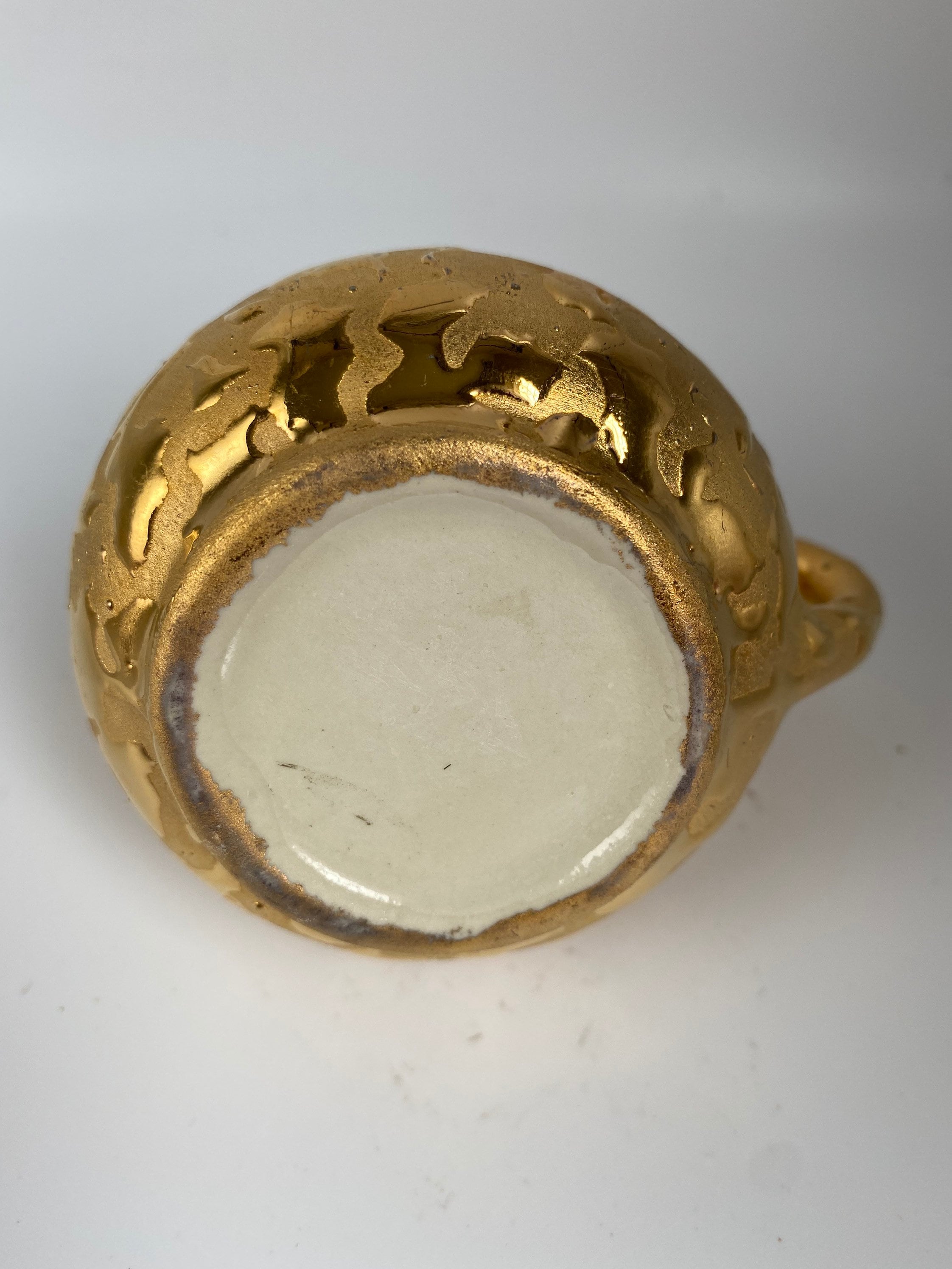 Vintage Weeping Gold Creamer, Miniature Creamer, Mid Century Pottery - Etsy