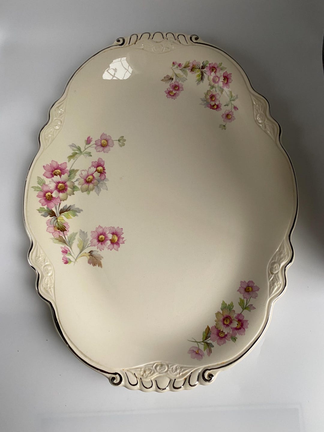 Vintage Homer Laughlin Virginia Rose Pattern Oval Plate, Virginia Rose ...