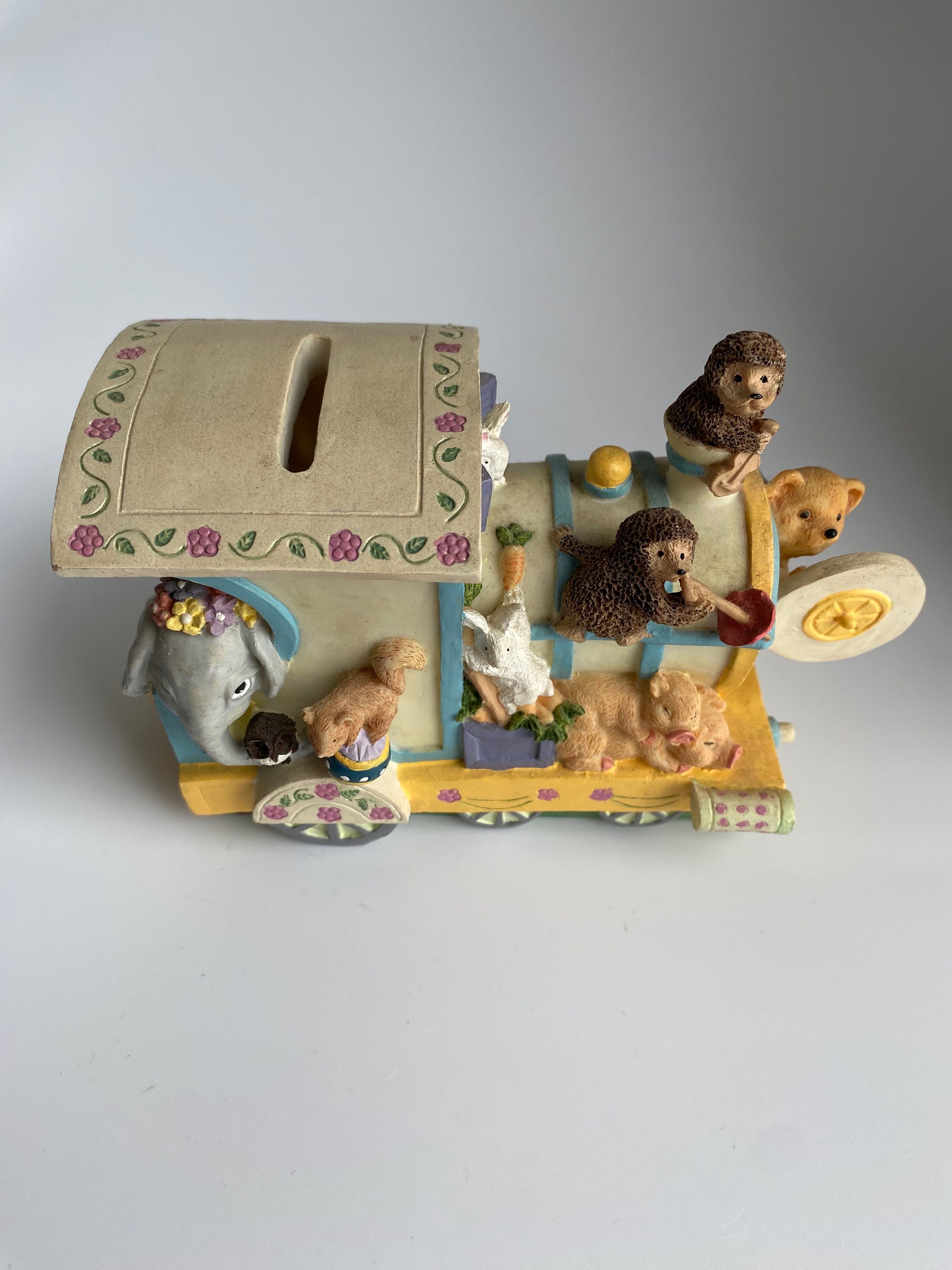 Vintage Simson Giftware Bank, Locomotive Bank, Train With Animals Bank ...