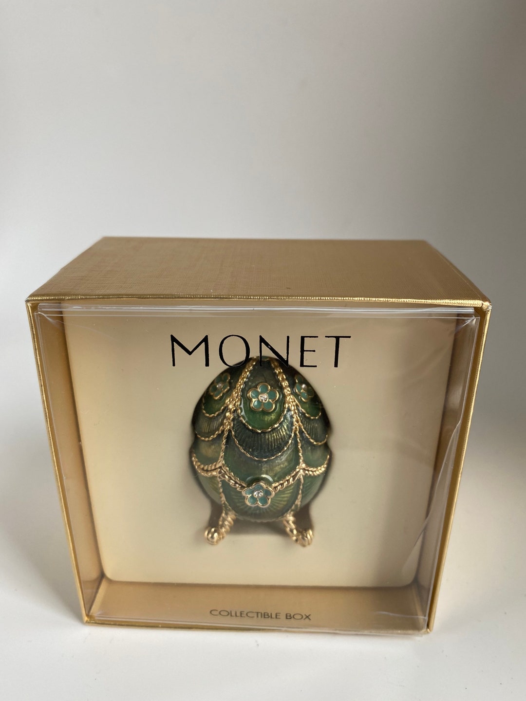 Monet Collectible Box, Monet Collectible Enamel Egg Trinket Box ...