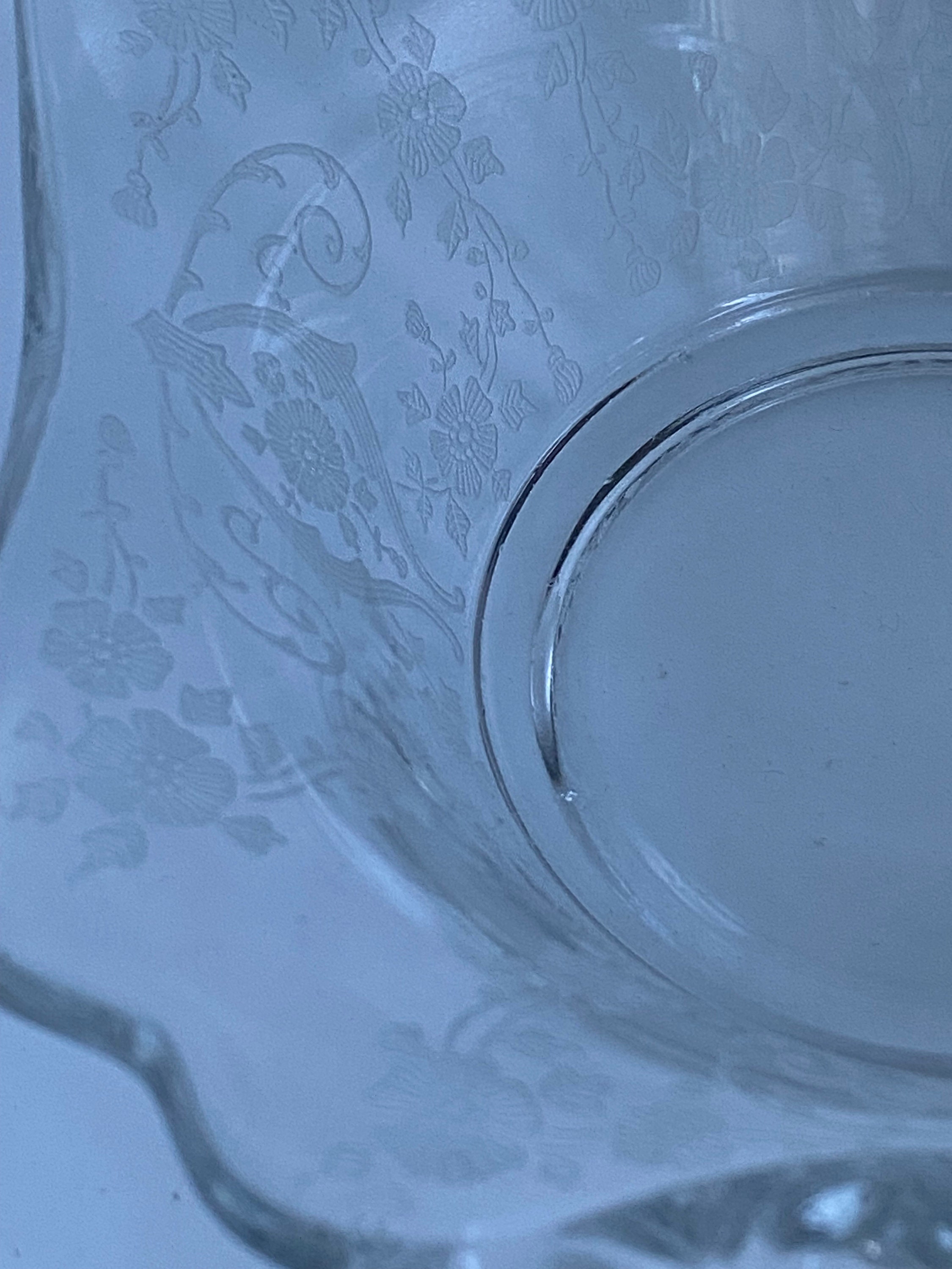 Vintage Cambridge Glass Diane Pattern Clear Bowl With Handles, 6.75x5 ...