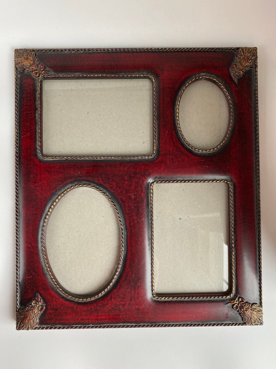 Beautiful Burgundy Ornate Photo Frame With Four Openings, Read ...