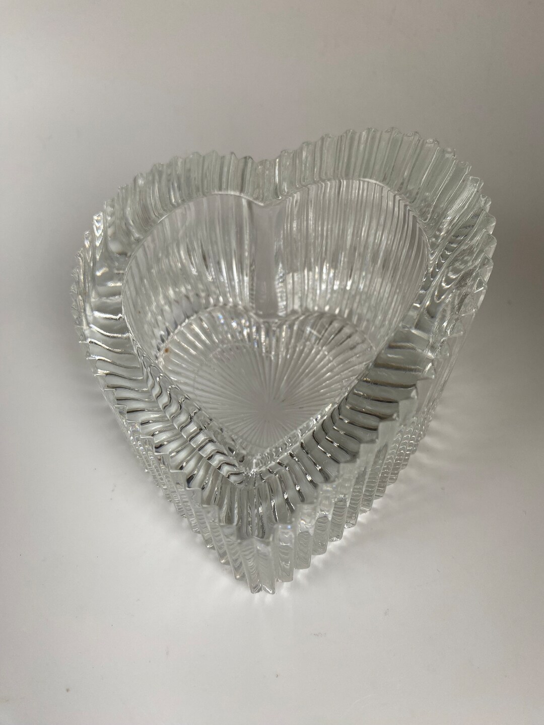 Mikasa Crystal Slanted Heart Shaped Tea-light Candle Holder / Trinket ...