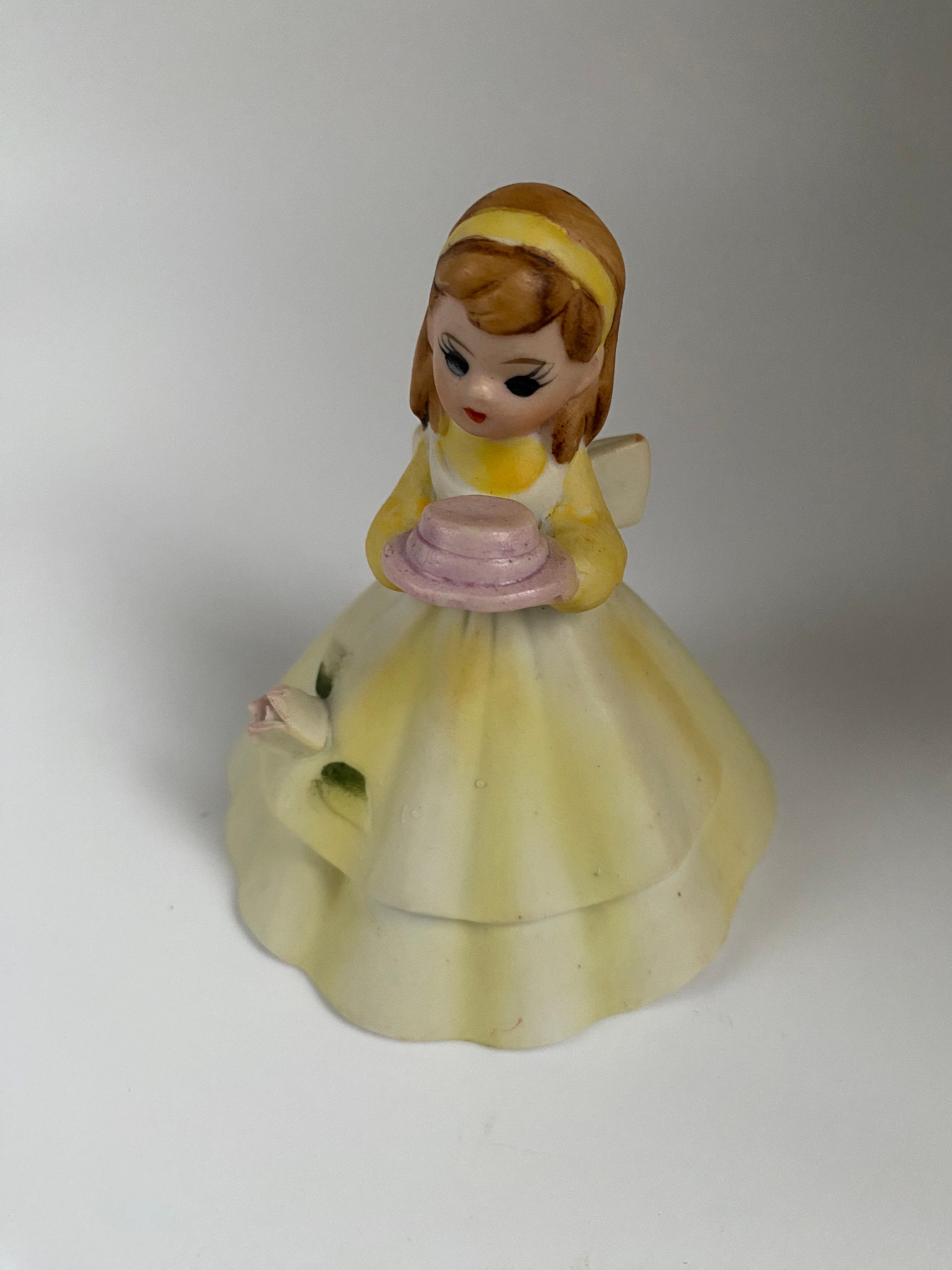 Vintage Josef Original Birthday Girl Carrying Cake Figurine, Miniature ...