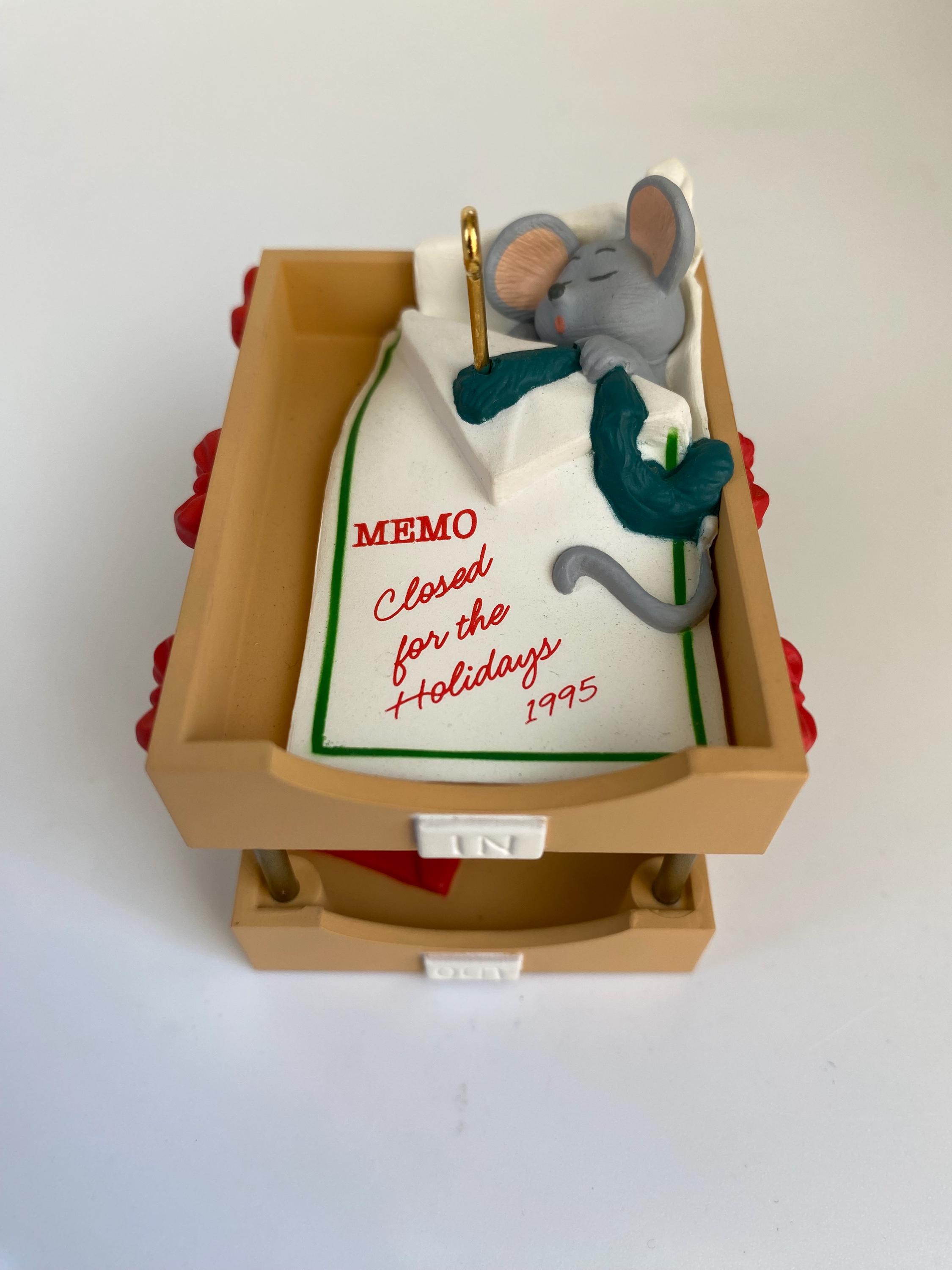 Vintage Hallmark Keepsake Importing Memo Sleeping Mouse Ornament ...