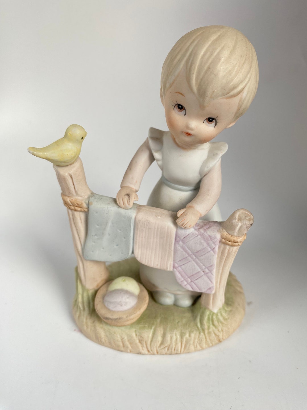 Lefton China the Christopher Collection “lord Bless Our Work” Figurine ...