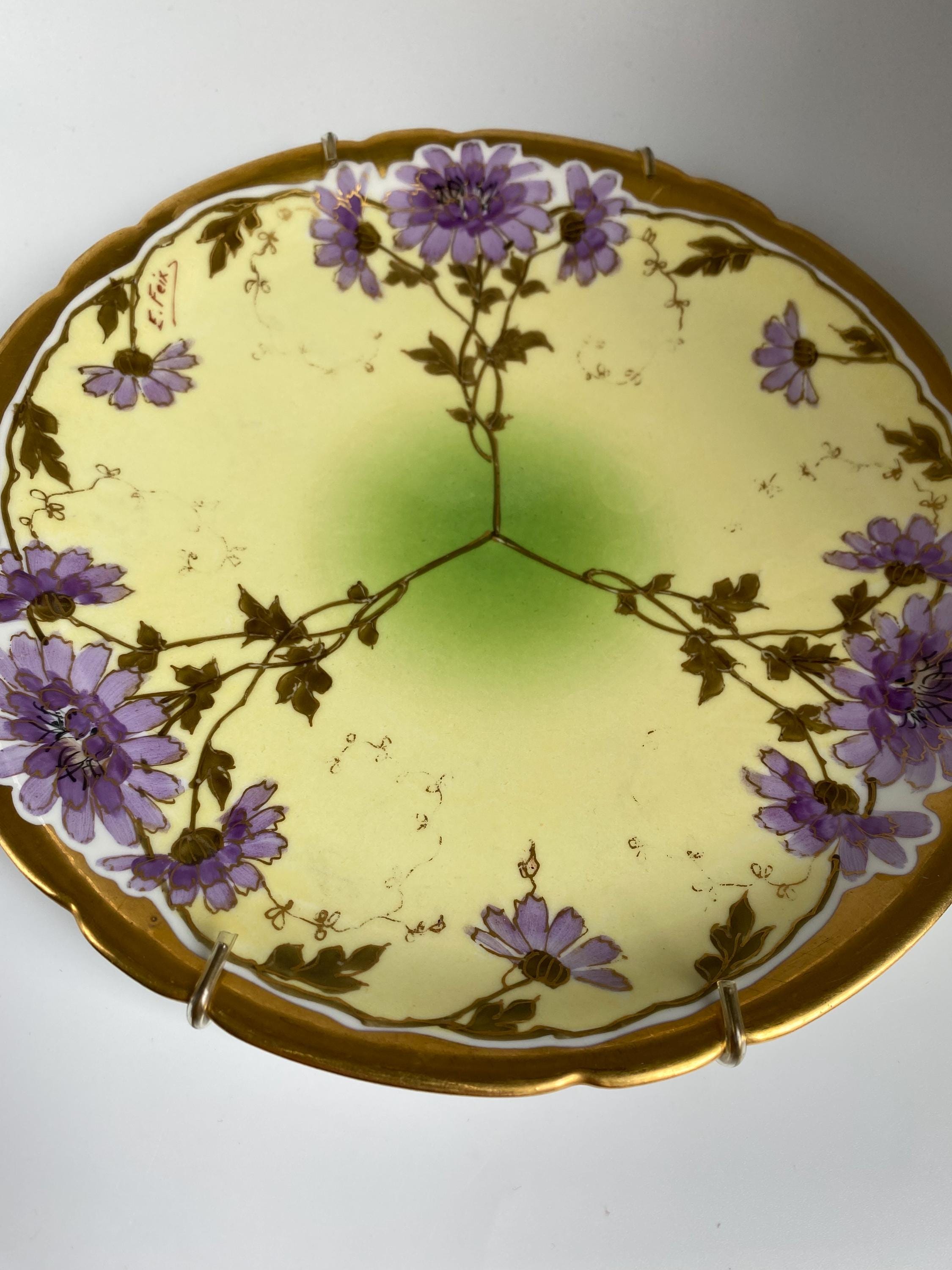 Antique Jean Pouyat Limoges Hand Crafted Stouffer Decorative Wall Plate ...